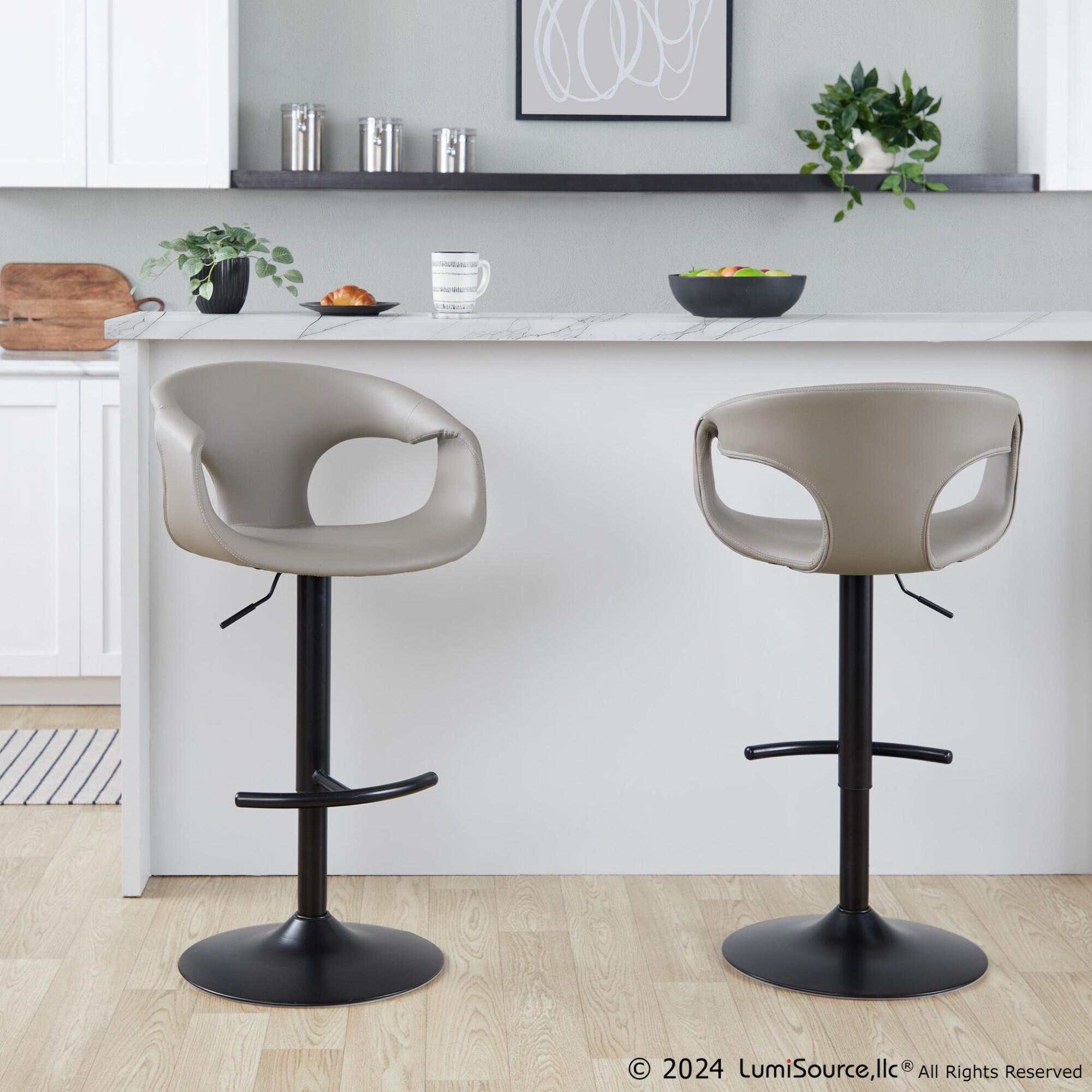 Click here for LumiSource Curvo Bar Height Swivel Bar Stool (Set... prices