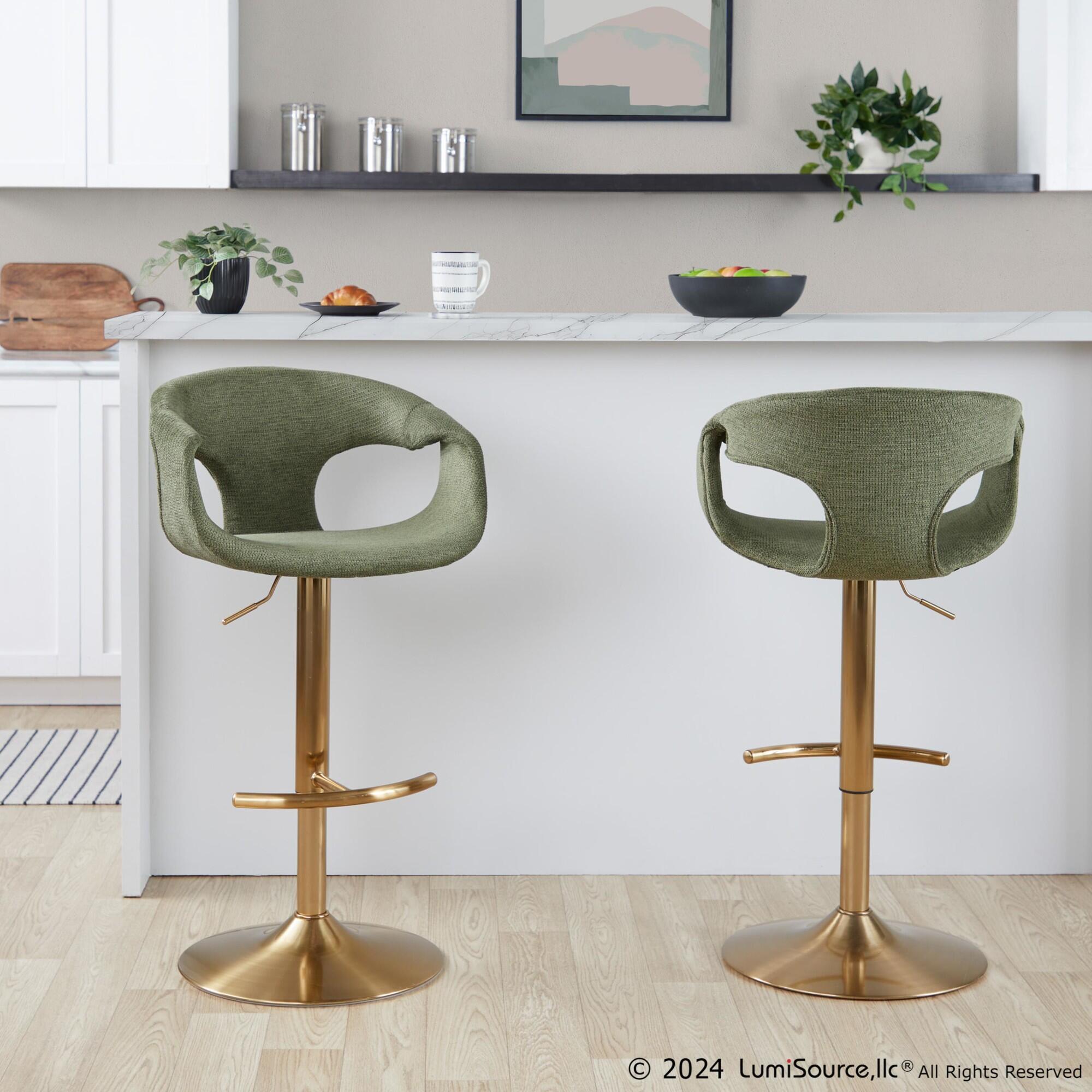 Click here for LumiSource Curvo Bar Height Swivel Bar Stool (Set... prices