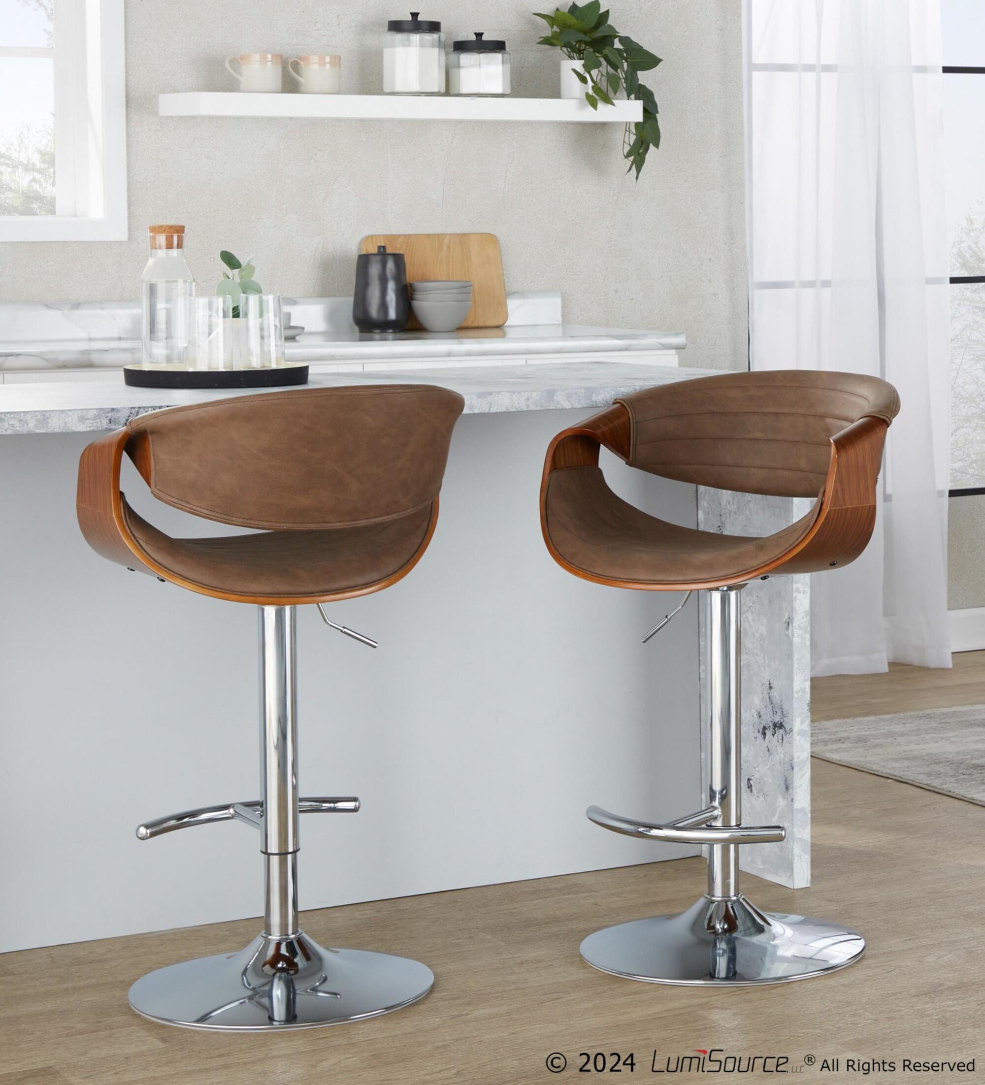 Click here for LumiSource Curvo Swivel Barstool (Set of 2)  Espre... prices