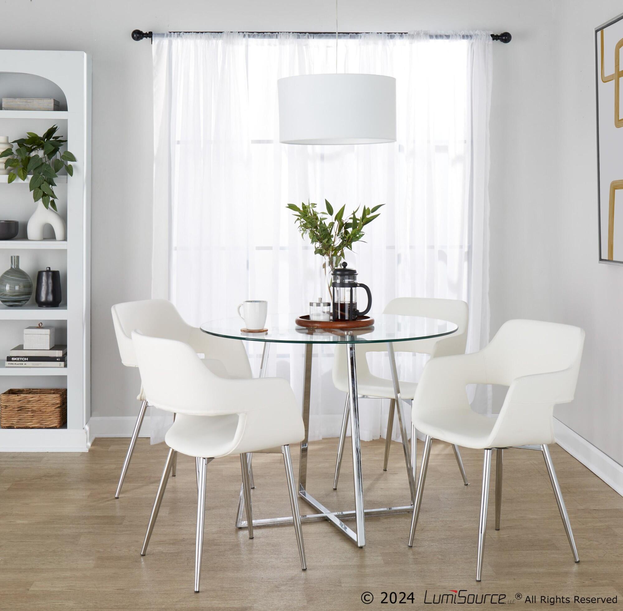 Click here for LumiSource Margarite Dining Chair (Set of 2)  Whit... prices