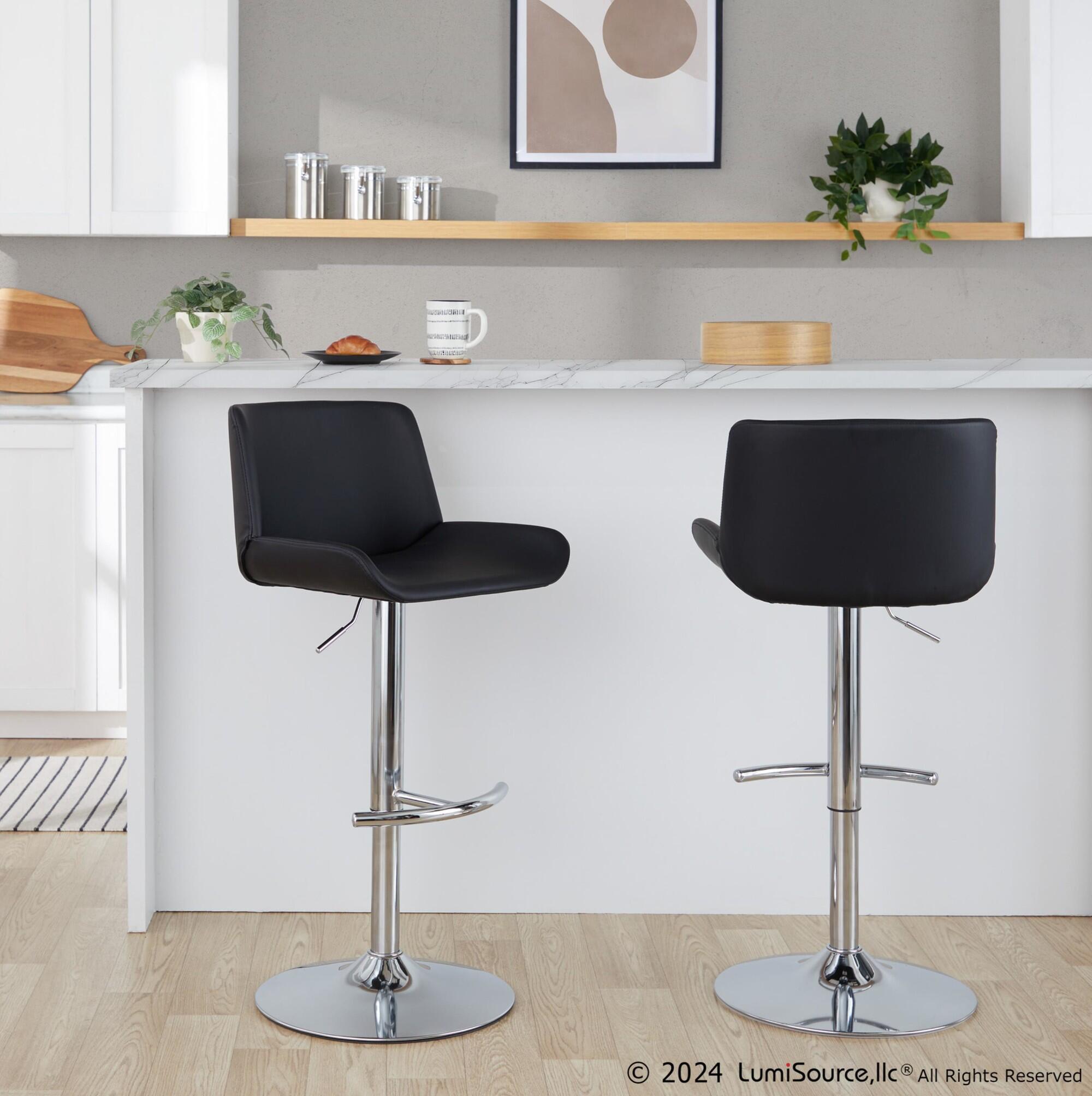 Click here for LumiSource Santi Bar Height Swivel Bar Stool (Set... prices