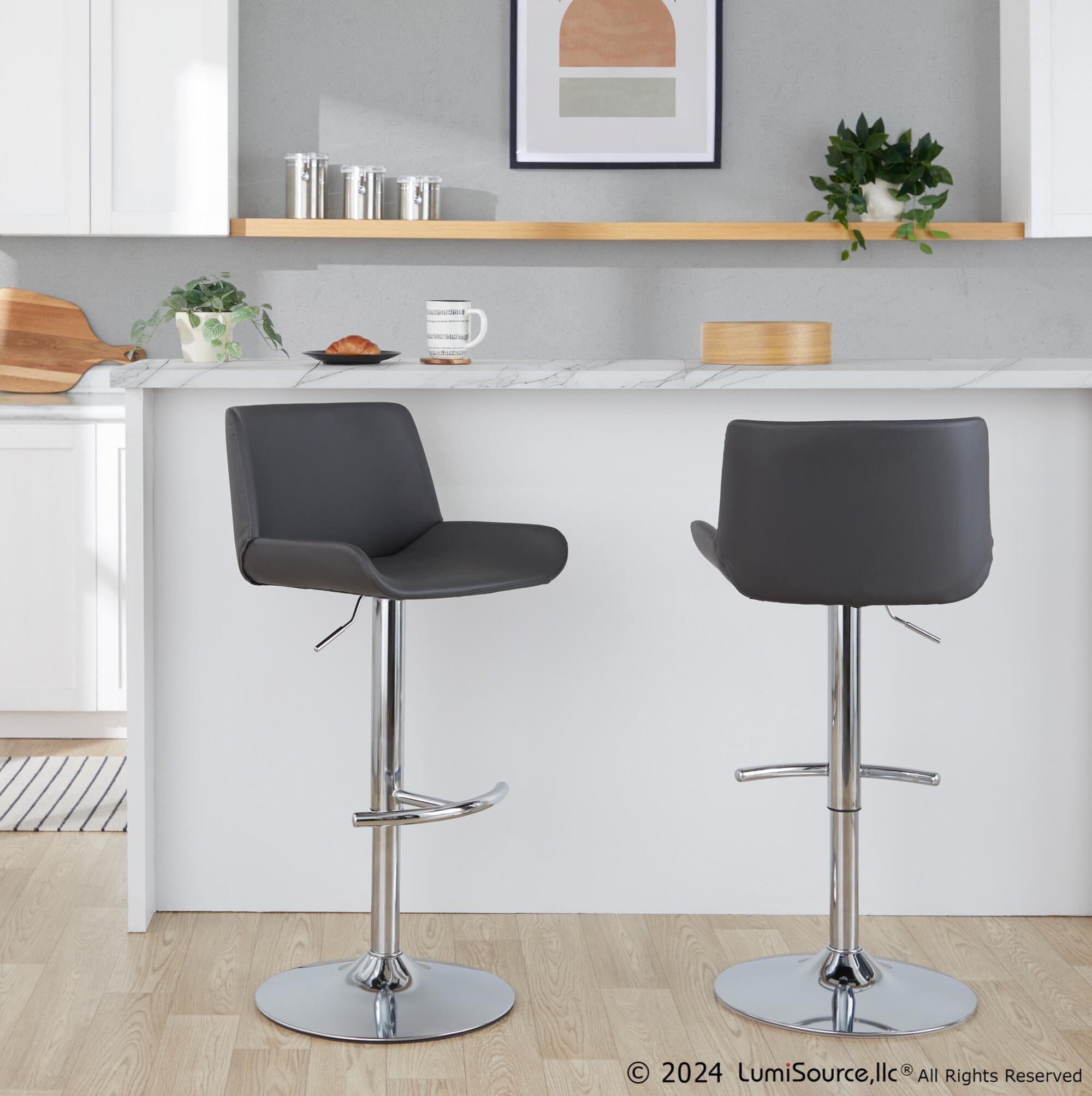 Click here for LumiSource Santi Bar Height Swivel Bar Stool (Set... prices