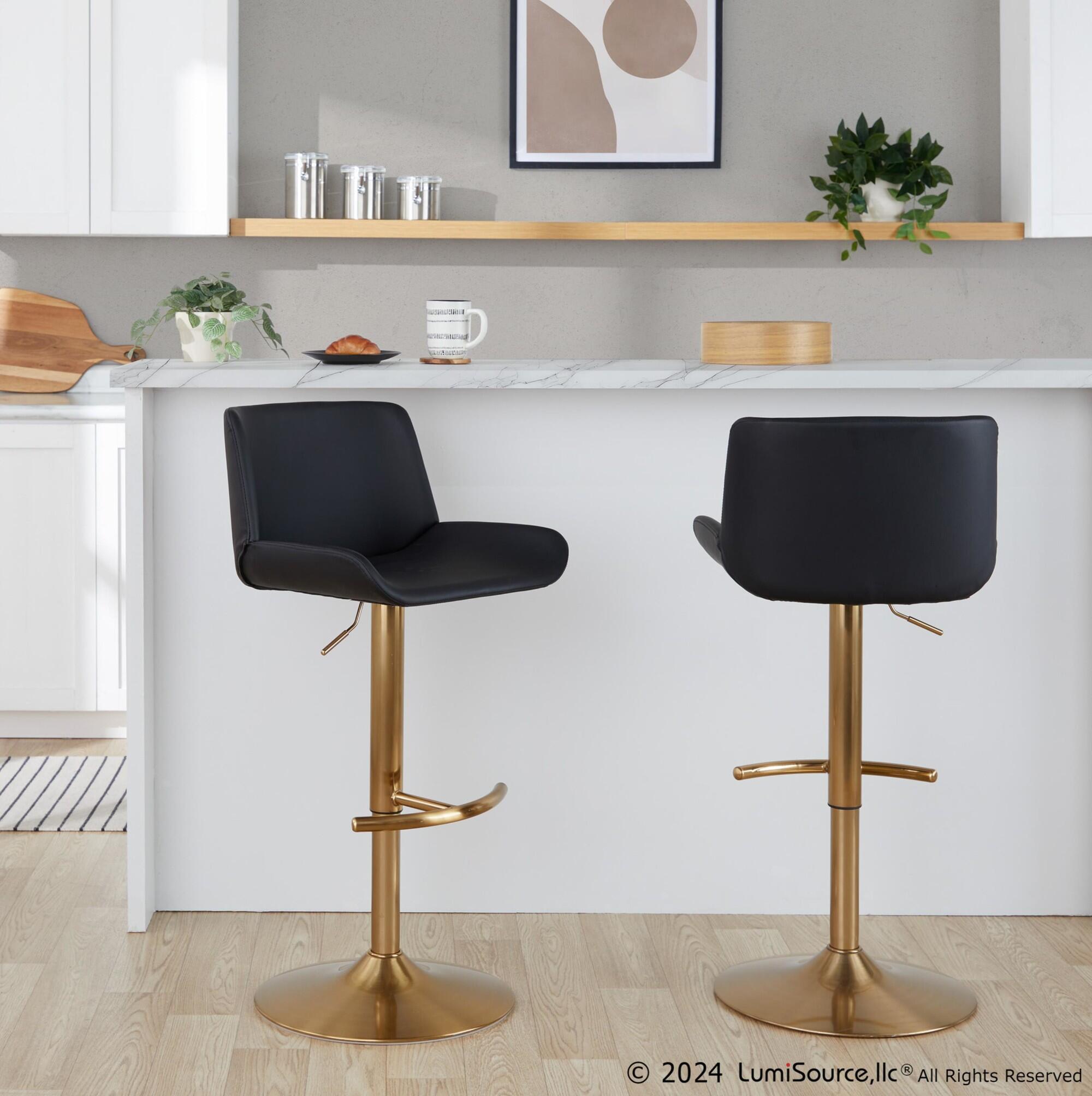 Click here for LumiSource Santi Bar Height Swivel Bar Stool (Set... prices