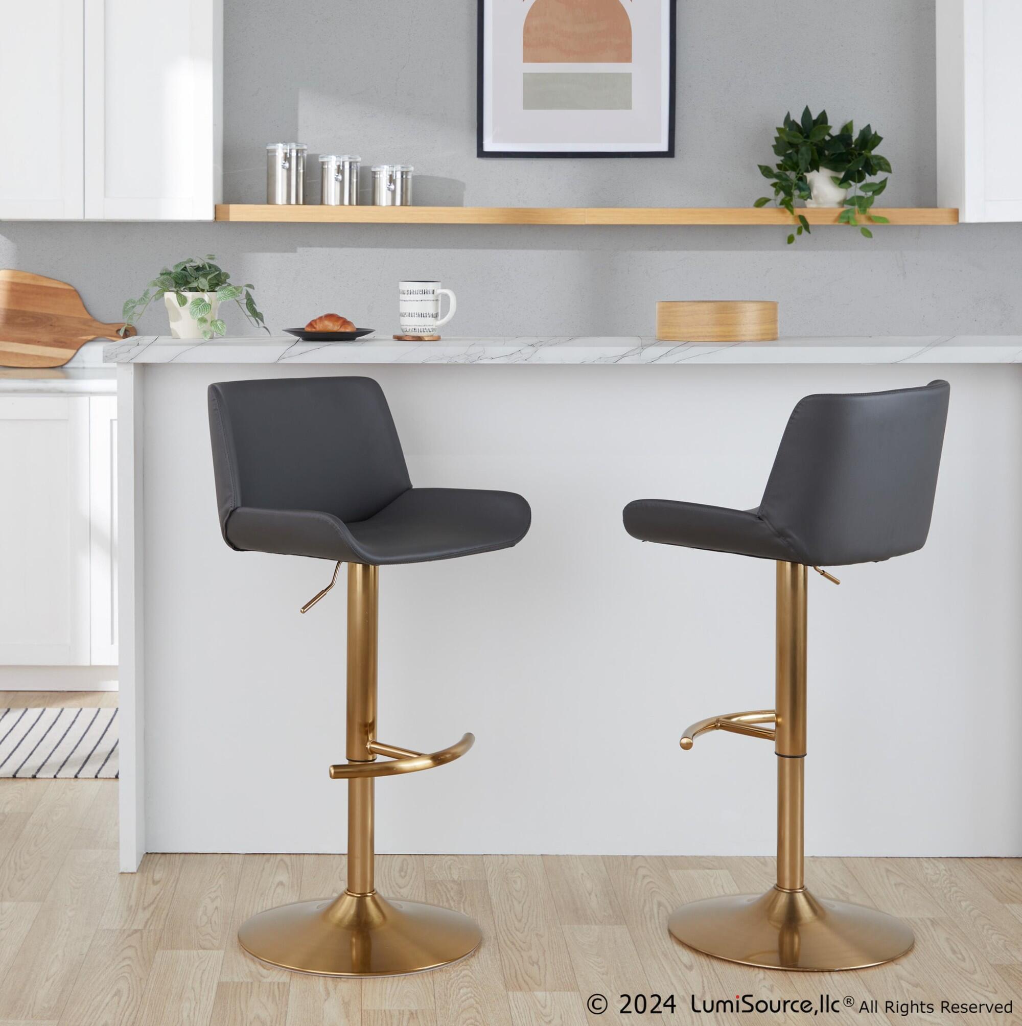 Click here for LumiSource Santi Bar Height Swivel Bar Stool (Set... prices