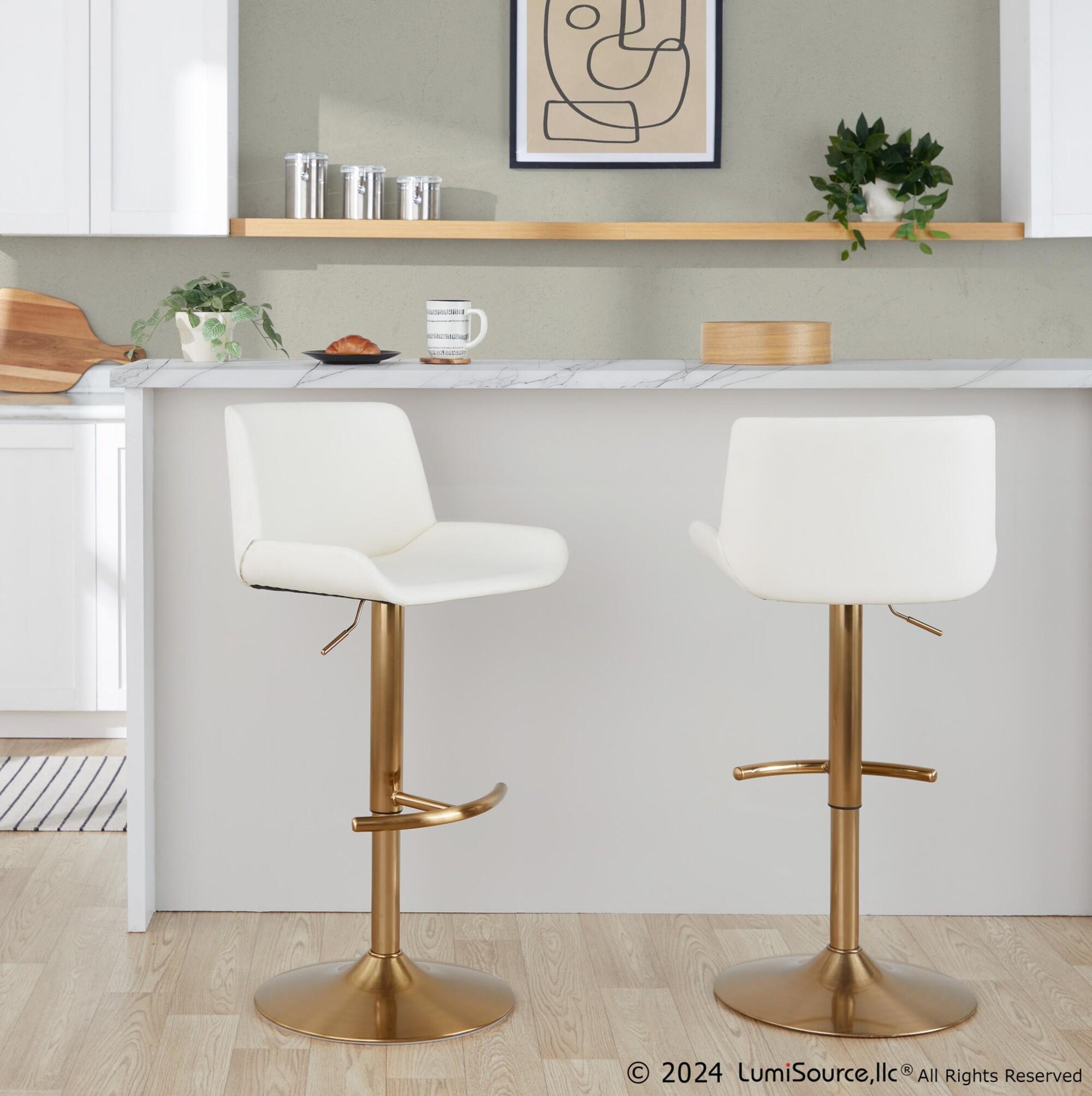 Click here for LumiSource Santi Bar Height Swivel Bar Stool (Set... prices