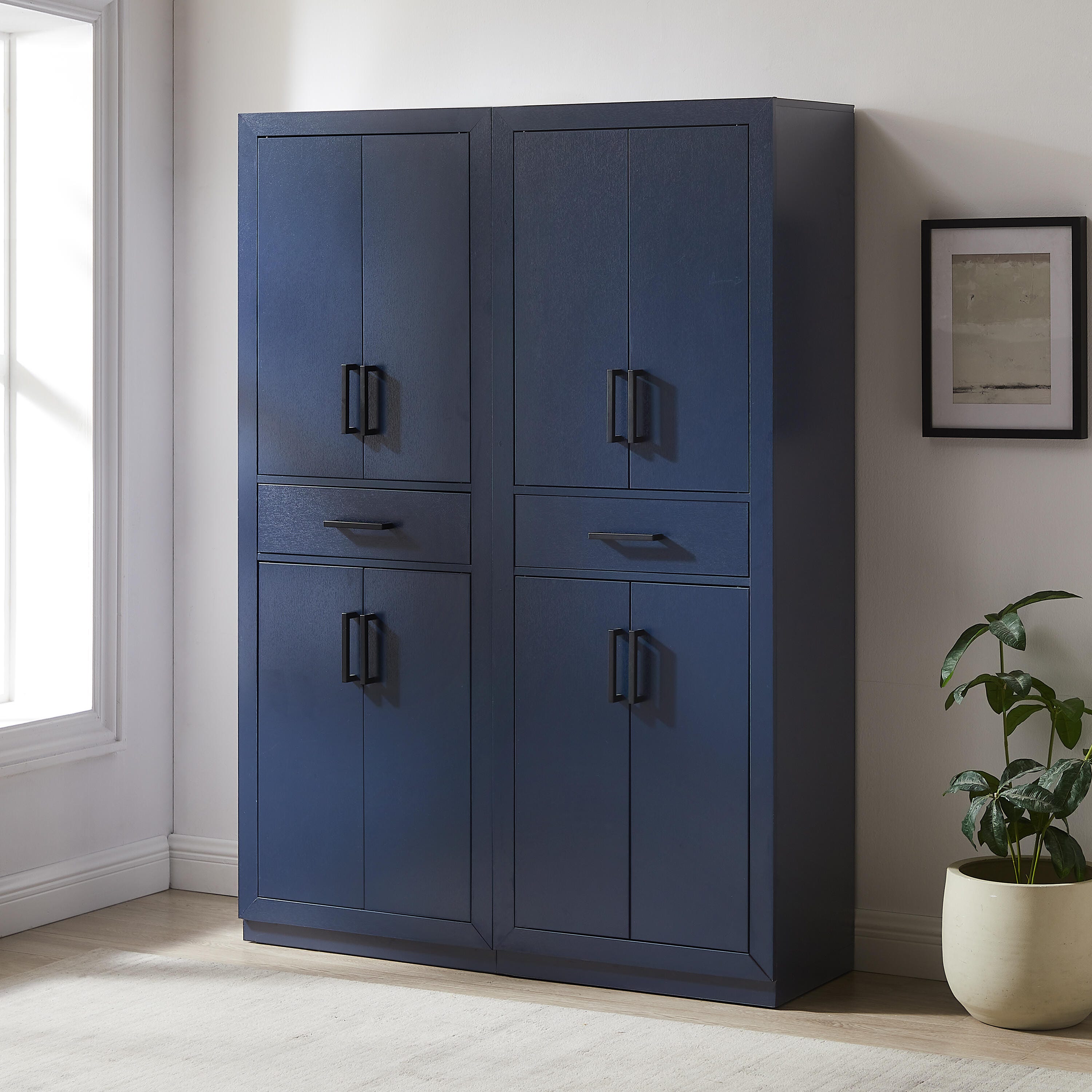 Click here for Crosley Furniture Isla 2-Piece Pantry Set  Navy prices