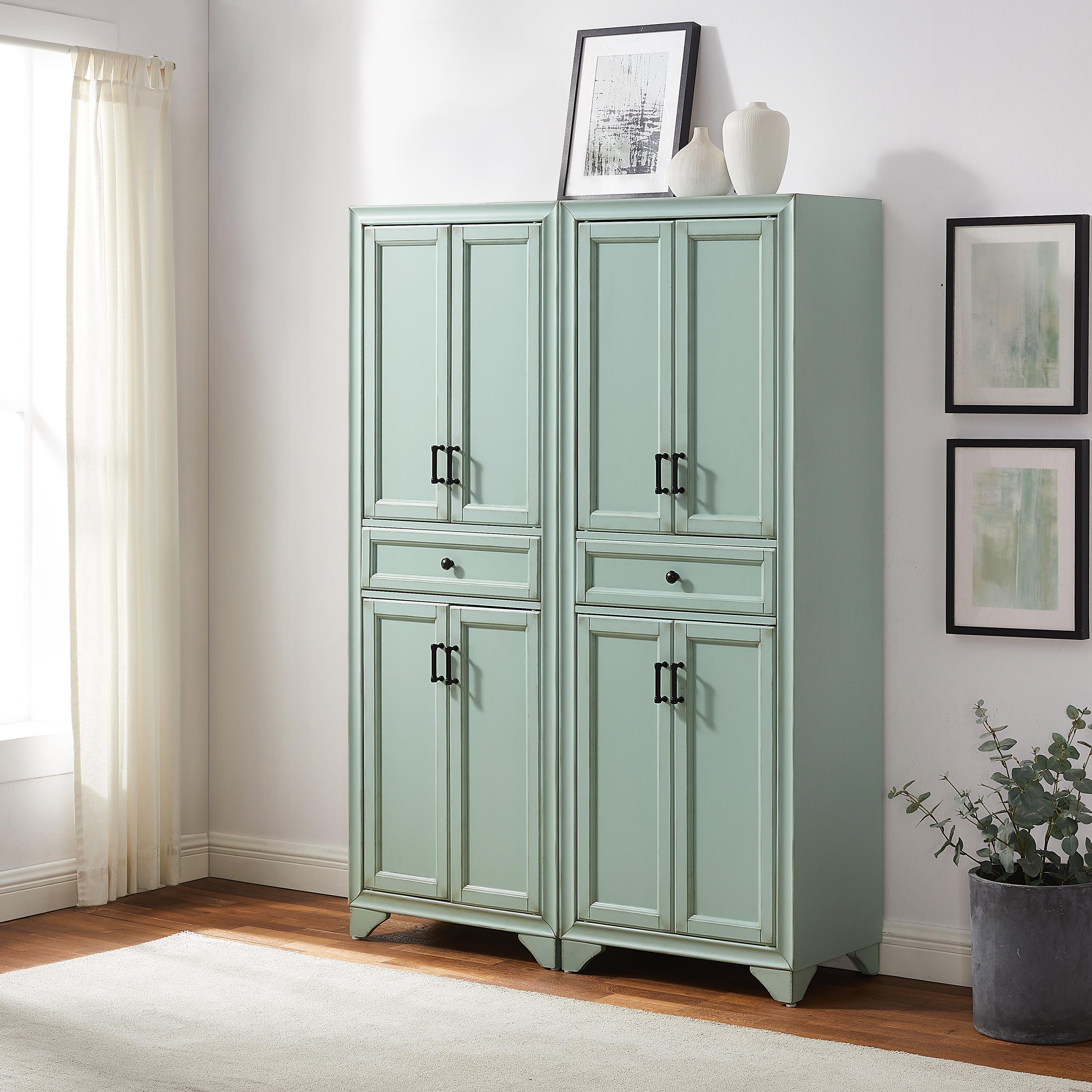 Click here for Crosley Furniture Tara 2-Piece Pantry Set  Seafoam... prices