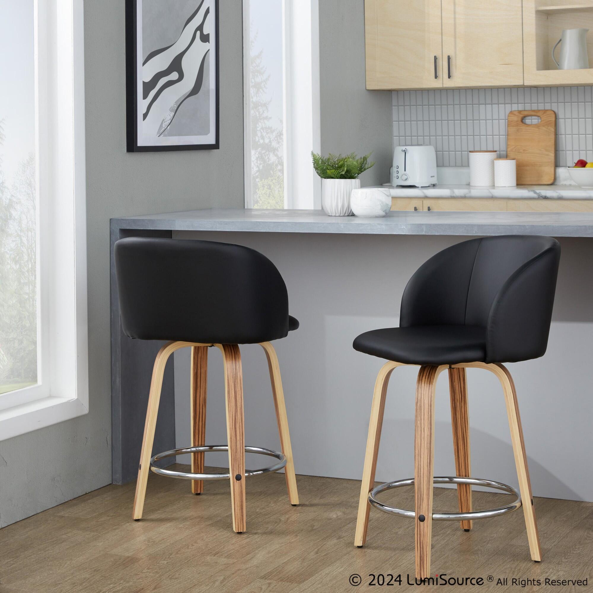 Click here for LumiSource Fran Counter Height Bar Stool (Set of 2... prices