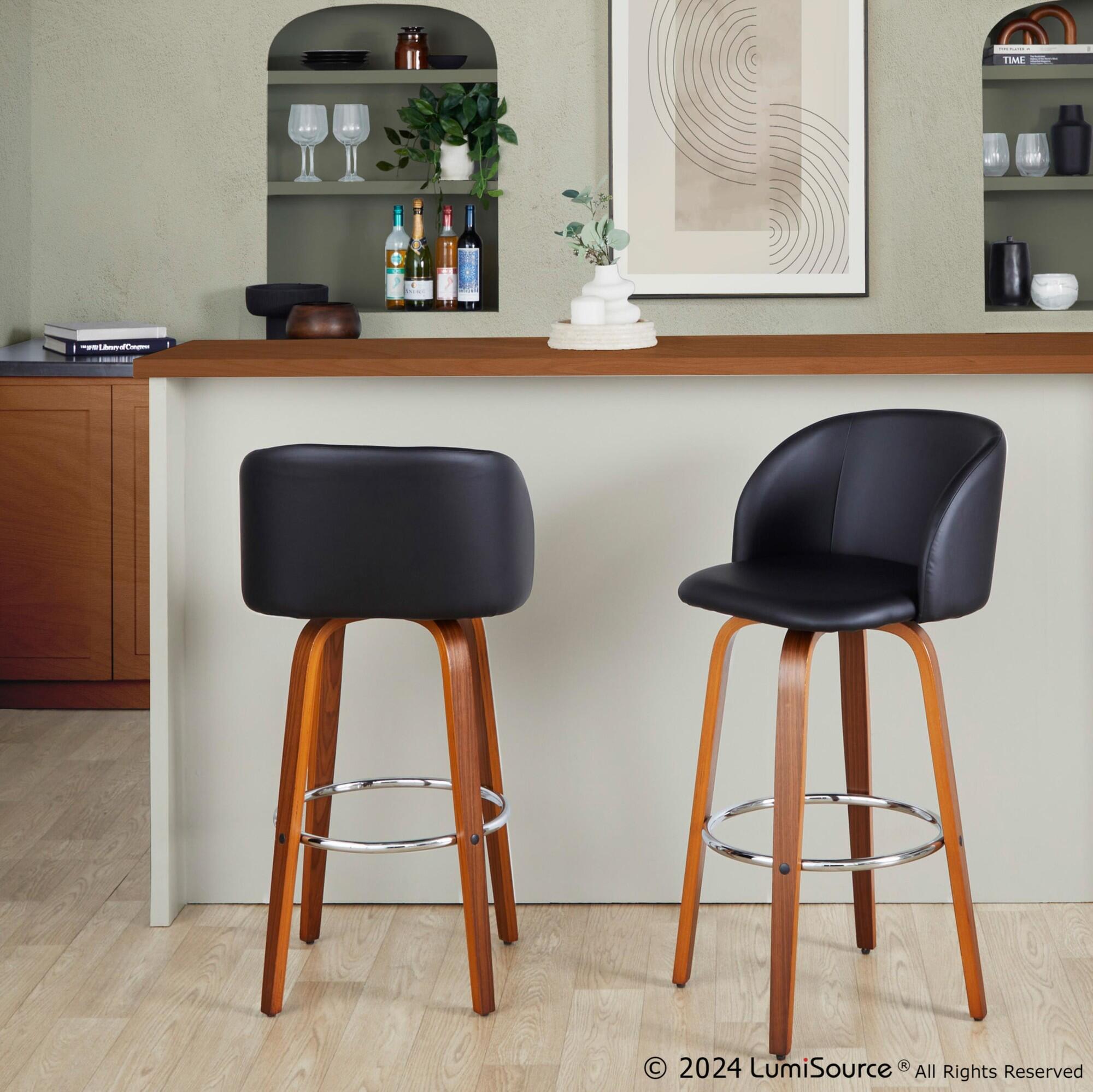 Click here for LumiSource Fran Bar Height Bar Stool (Set of 2)  B... prices