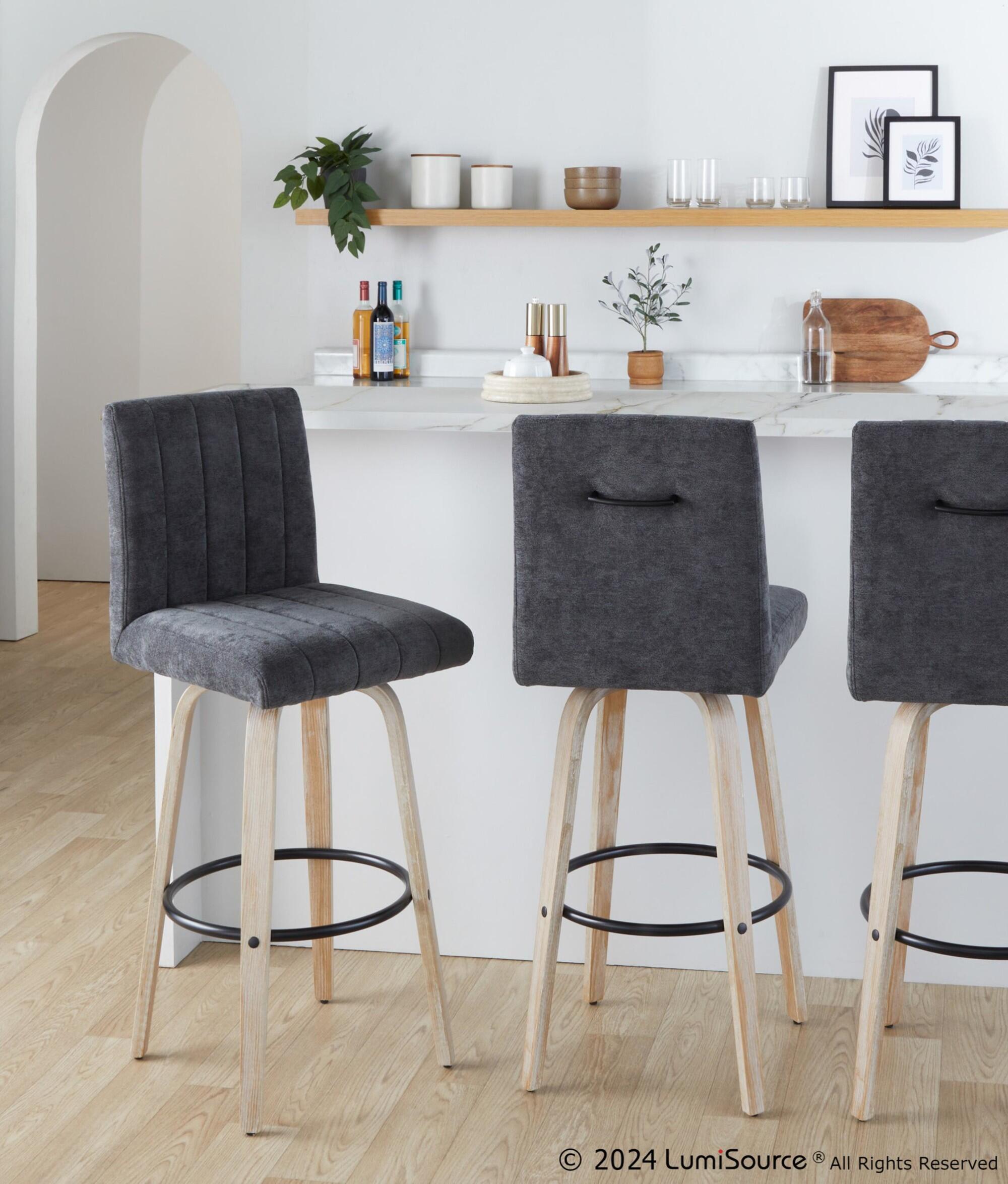 Click here for LumiSource Hank Bar Height Bar Stool (Set of 2)  W... prices