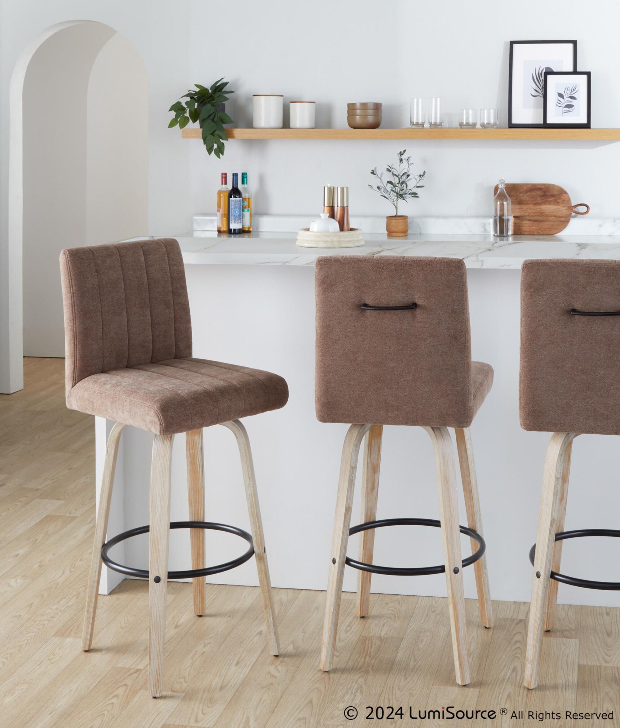Click here for LumiSource Hank Bar Height Bar Stool (Set of 2)  W... prices
