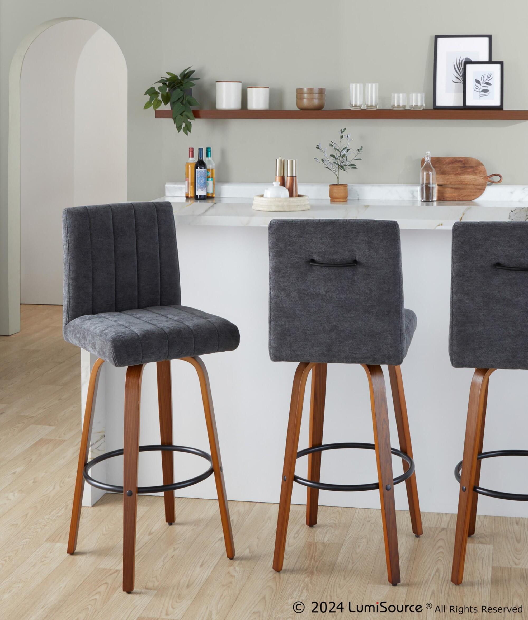 Click here for LumiSource Hank Bar Height Bar Stool (Set of 2)  B... prices