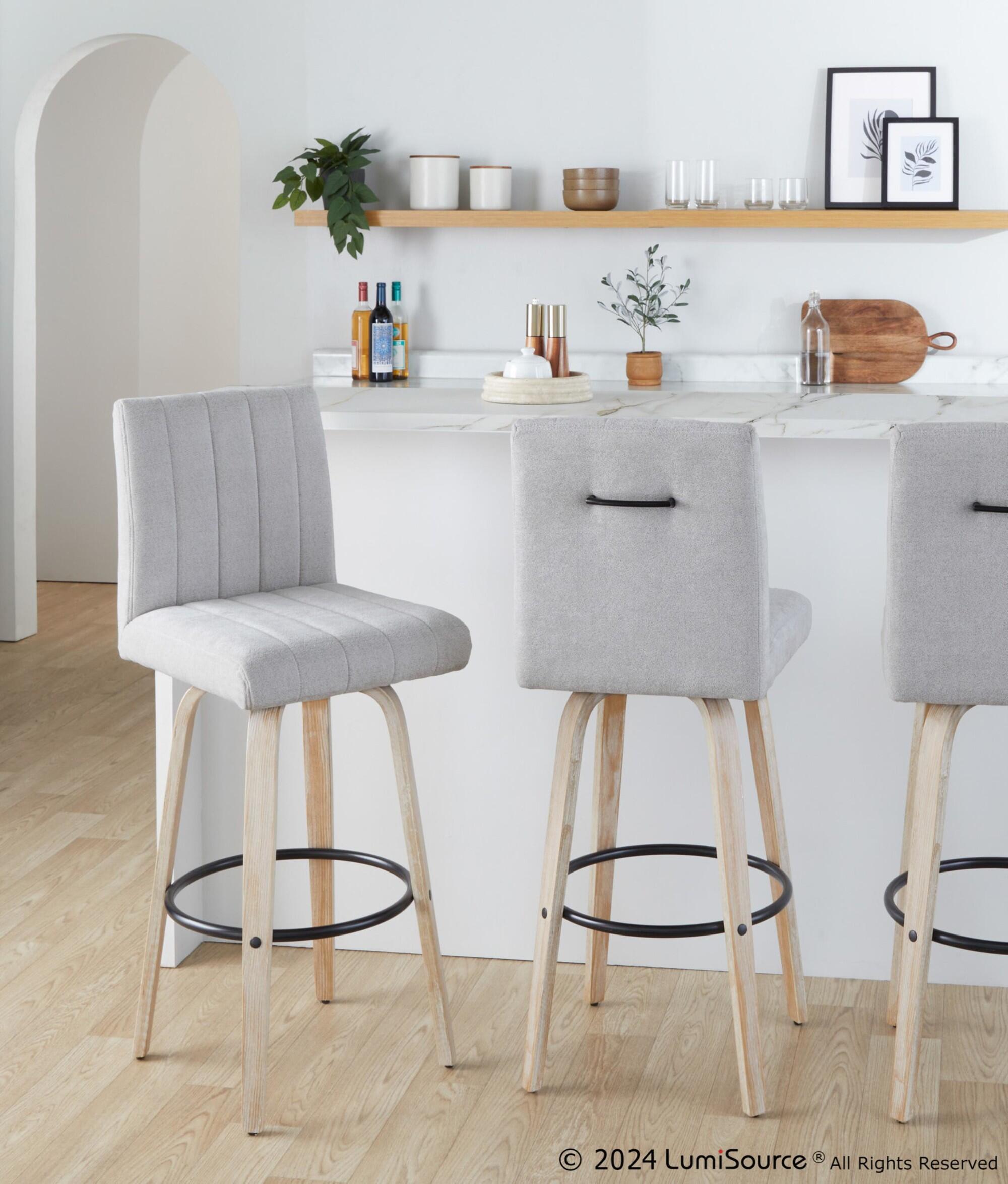Click here for LumiSource Hank Bar Height Bar Stool (Set of 2)  W... prices