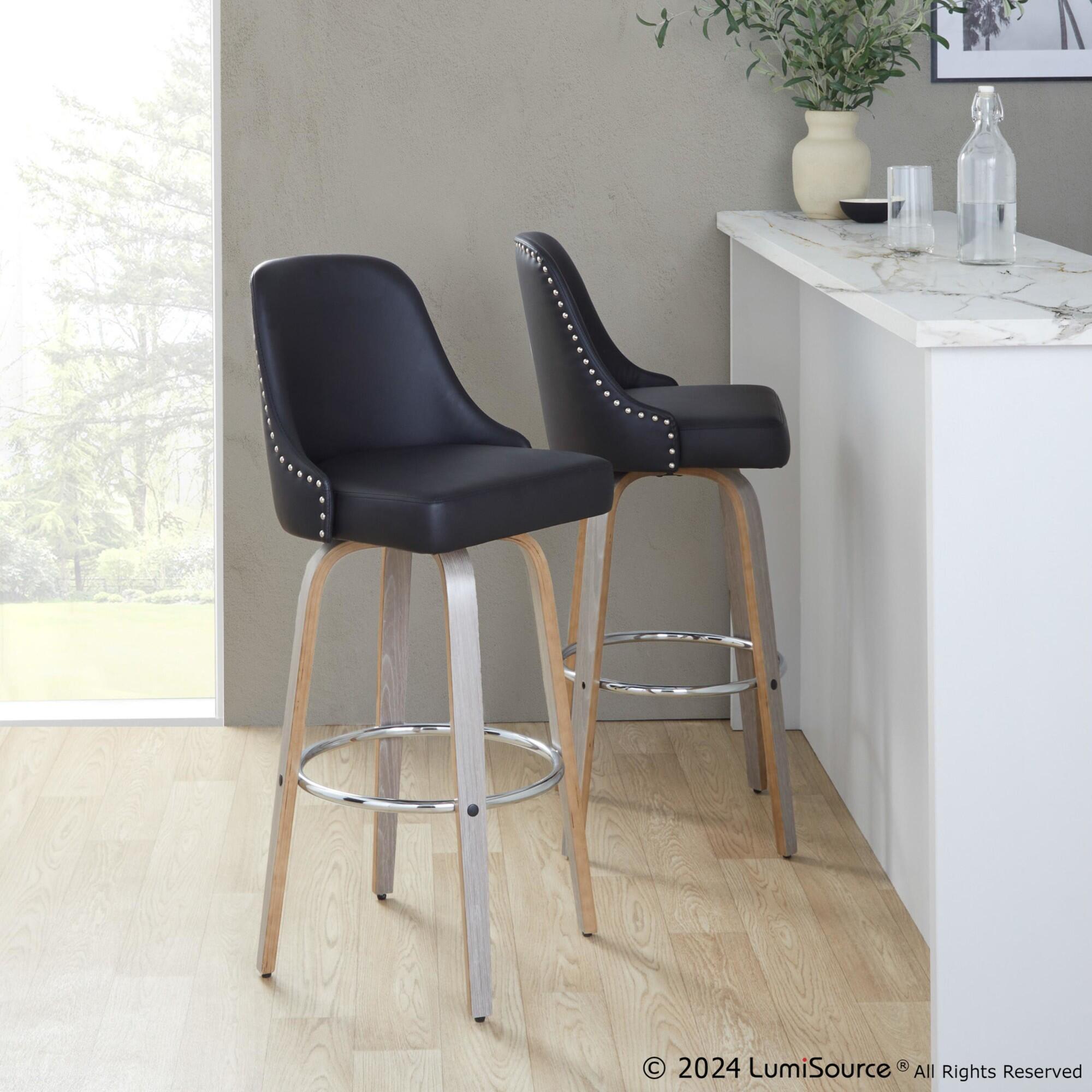 Click here for LumiSource Marcel Bar Height Bar Stool (Set of 2)... prices