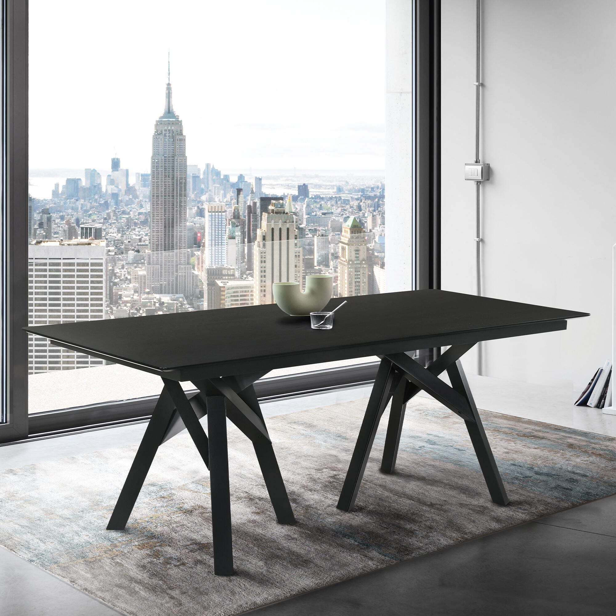 Click here for Armen Living Cortina Dining Table  Black prices