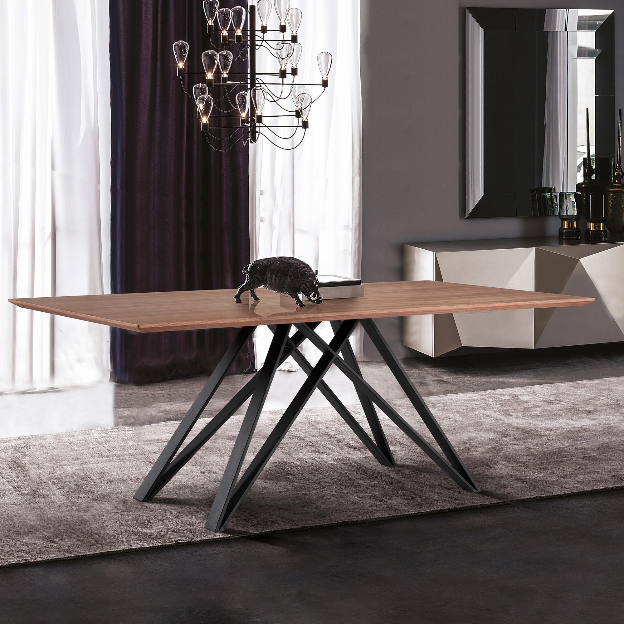 Click here for Armen Living Modena Dining Table  Matte Black prices