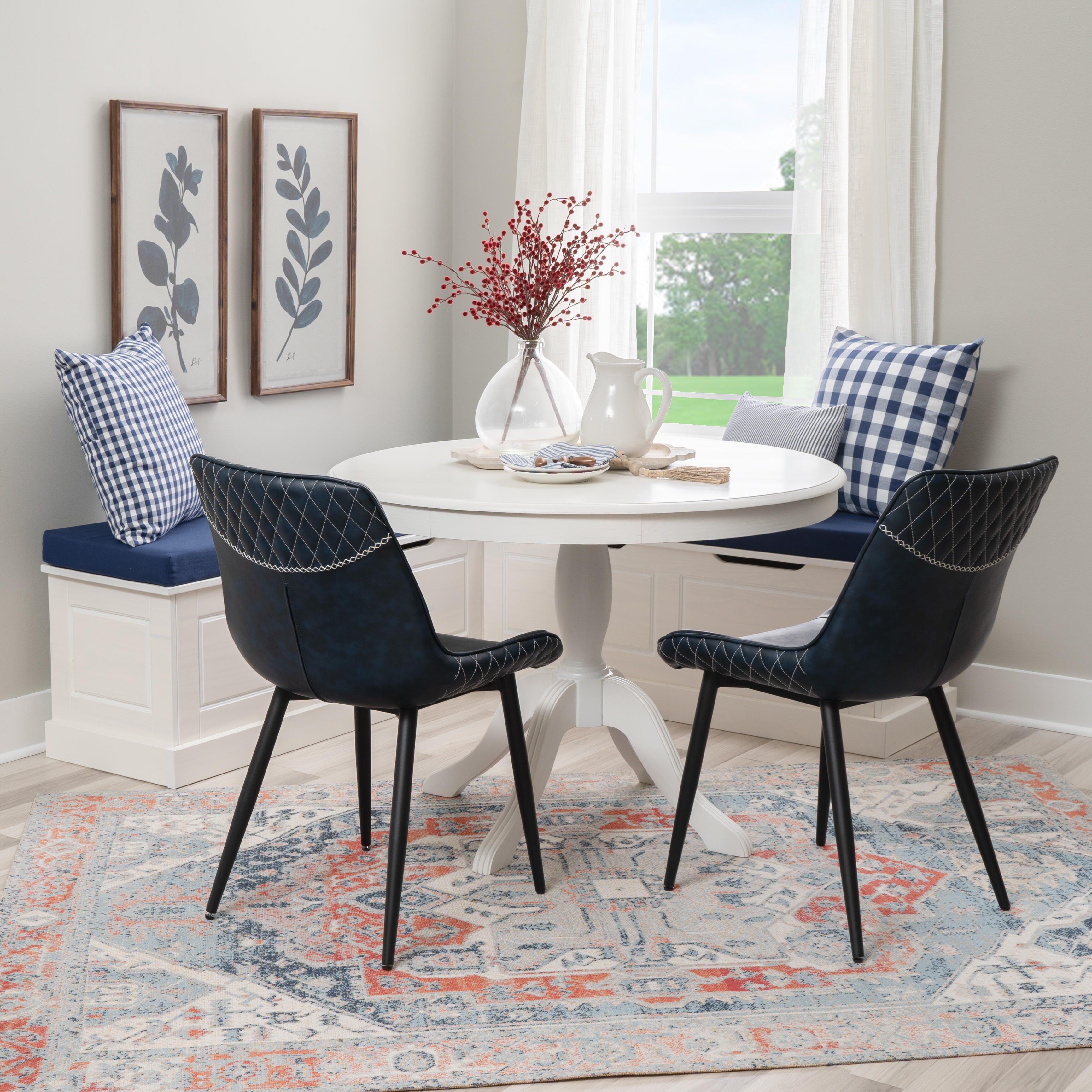 Linon Landin Dining Table with 2 Chairs and Bench | Ashley