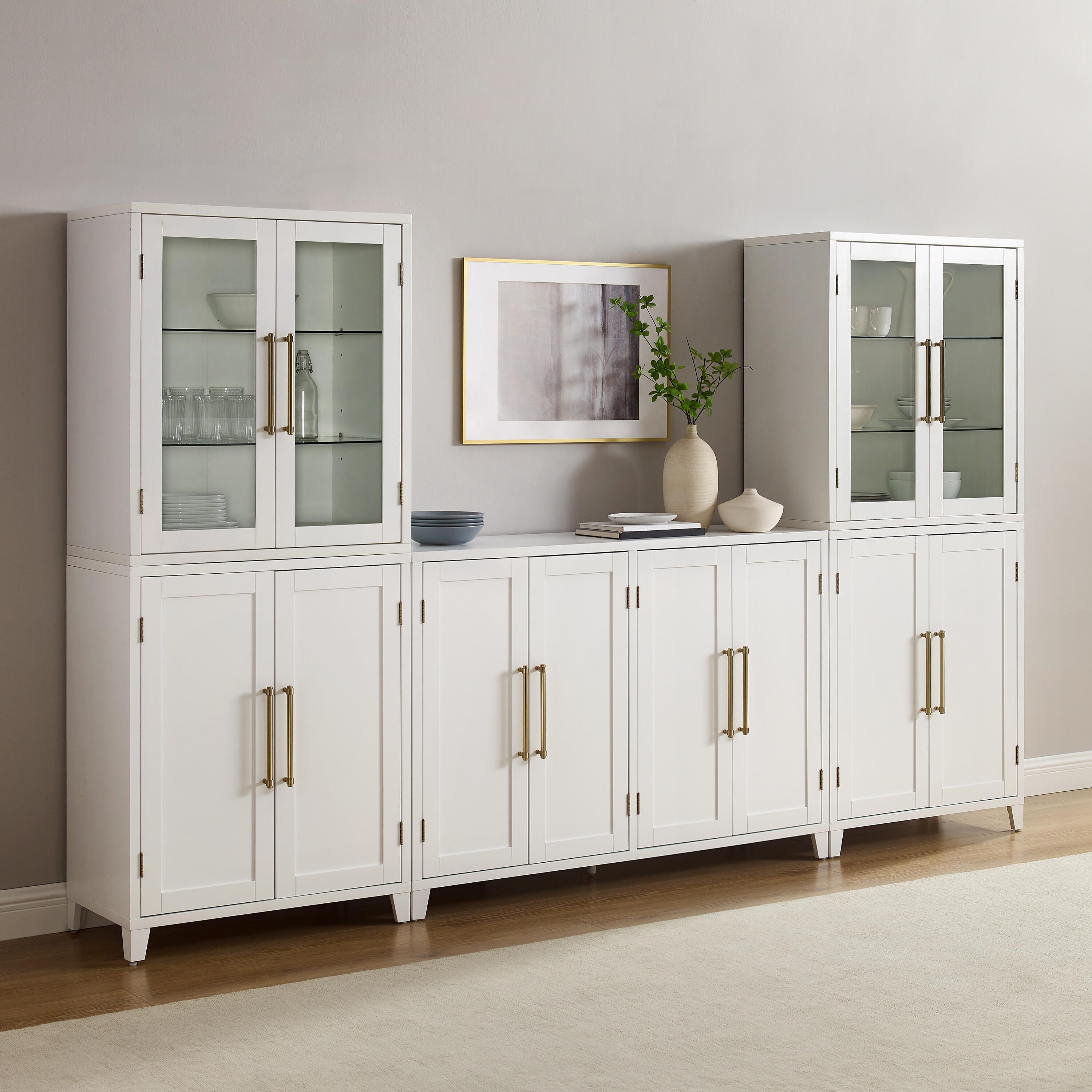 Click here for Crosley Furniture Roarke Solid Sideboard and Pantr... prices