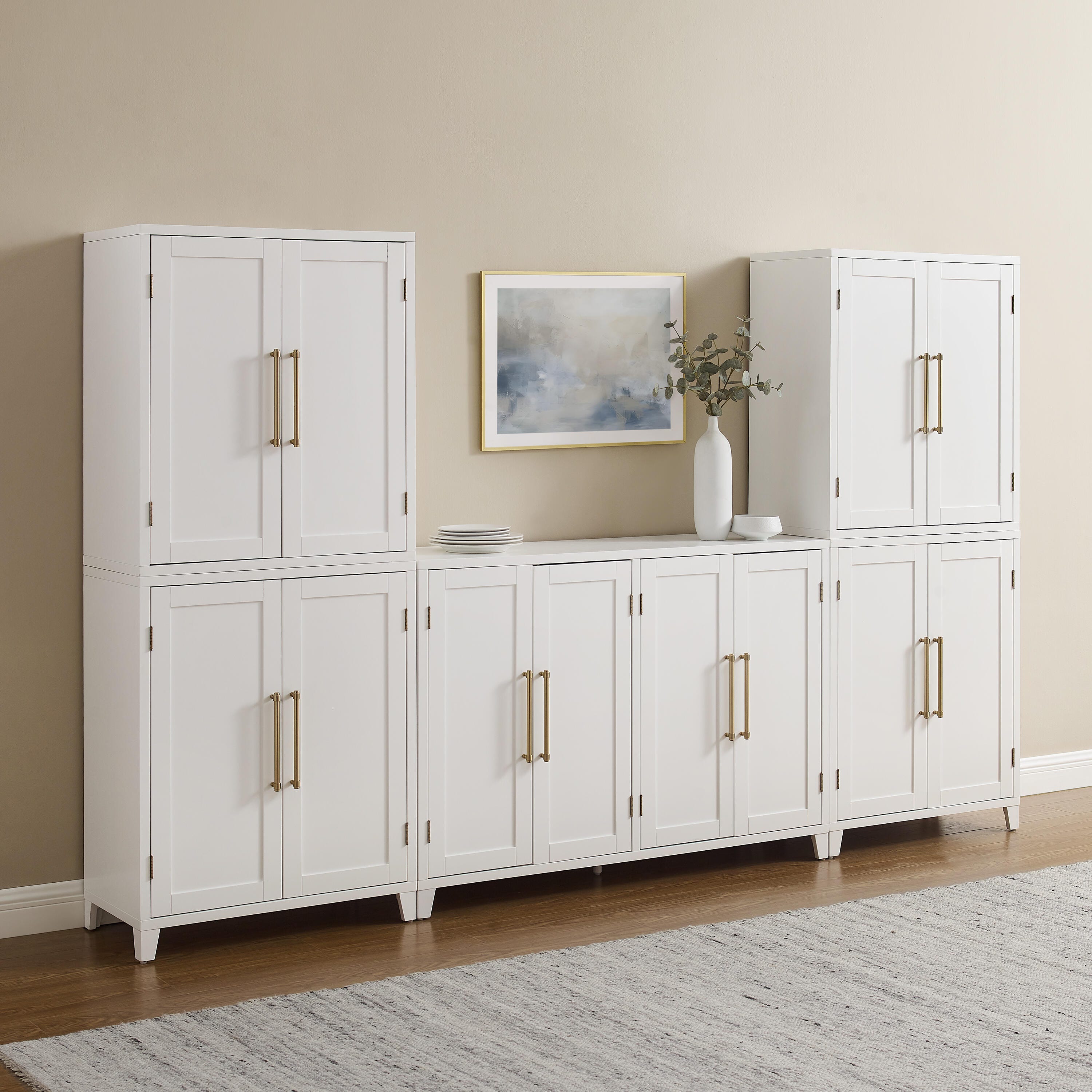 Click here for Crosley Furniture Roarke Sideboard And Pantry Set... prices