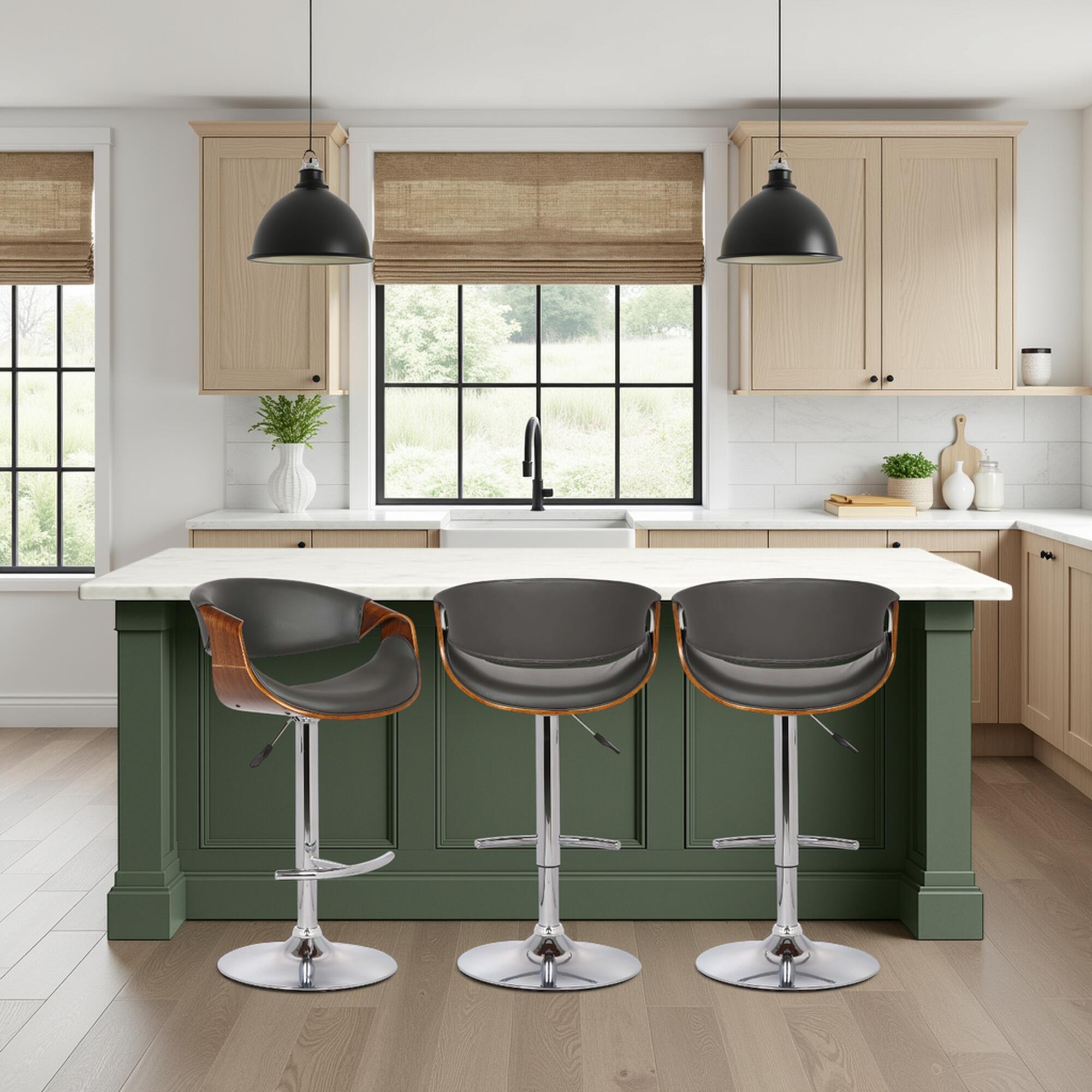 Click here for Armen Living Butterfly Adjustable Bar Stool (Set o... prices