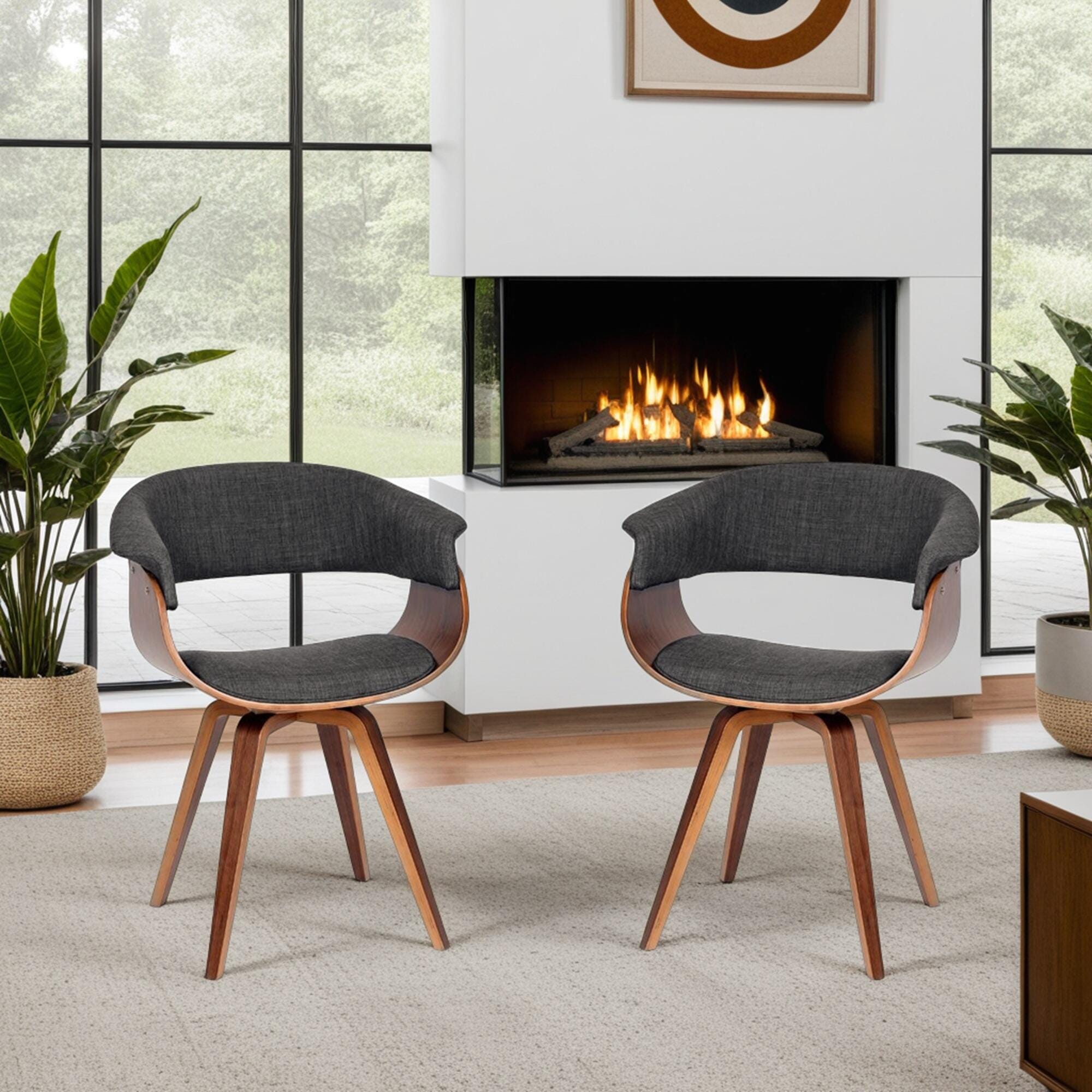 Click here for Armen Living Summer Dining Chair (Set of 2)  Charc... prices