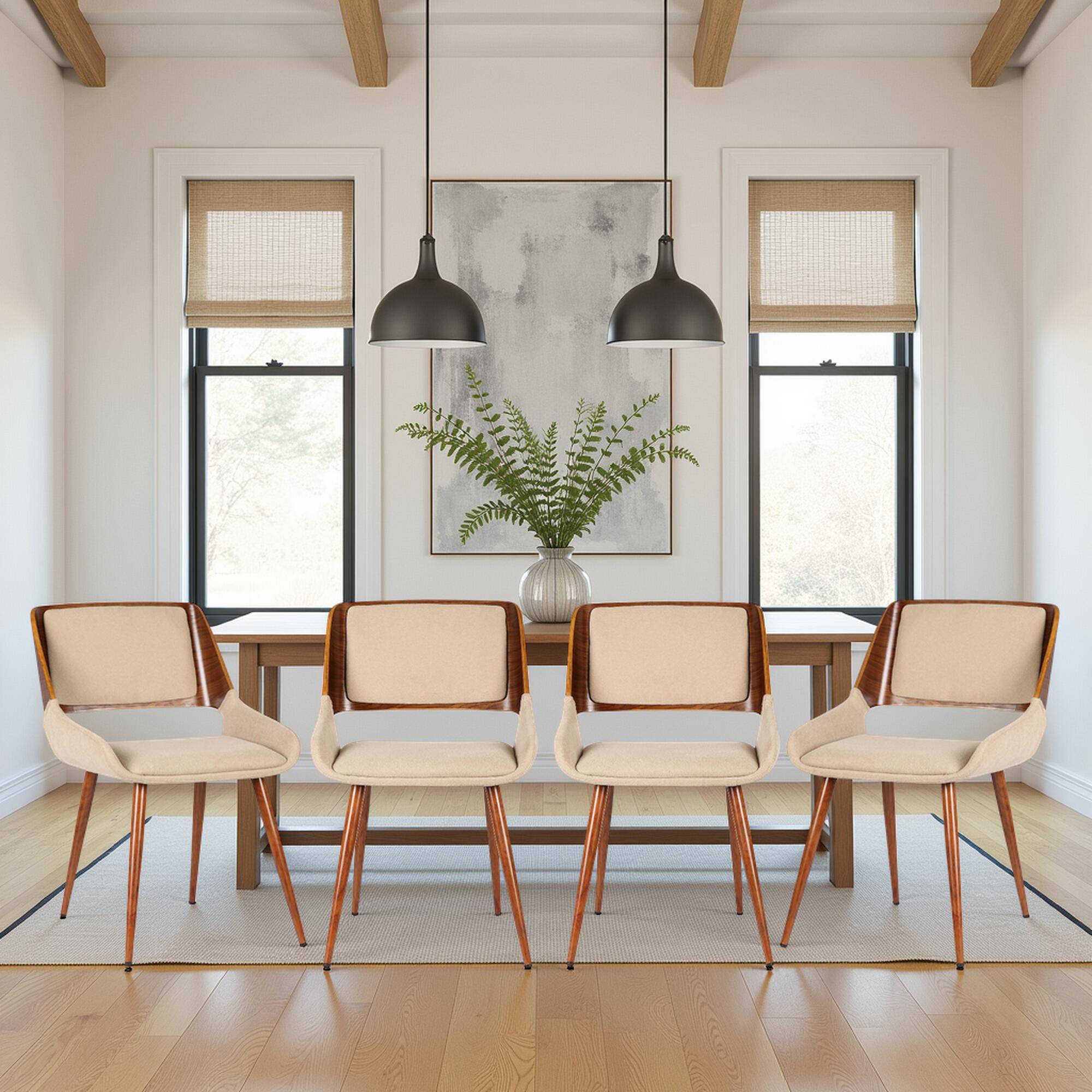 Click here for Armen Living Panda Dining Chair (Set of 4)  Cream/... prices