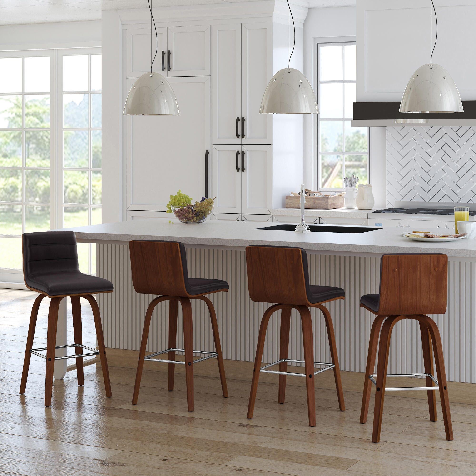 Click here for Armen Living Vienna Swivel Counter Stool (Set of 4... prices