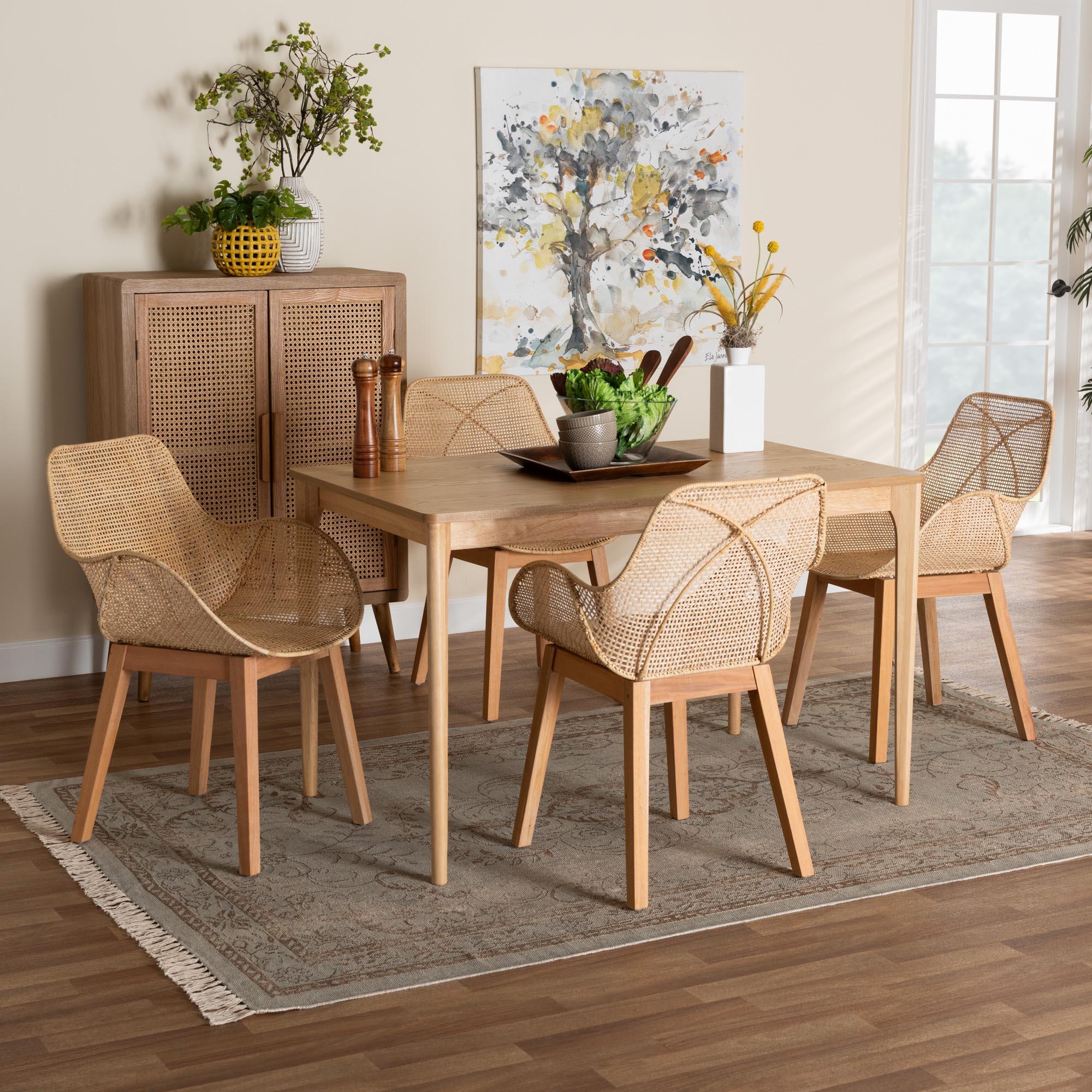 Click here for Bali & Pari Ballerina Dining Table and 4 Cozy Back... prices