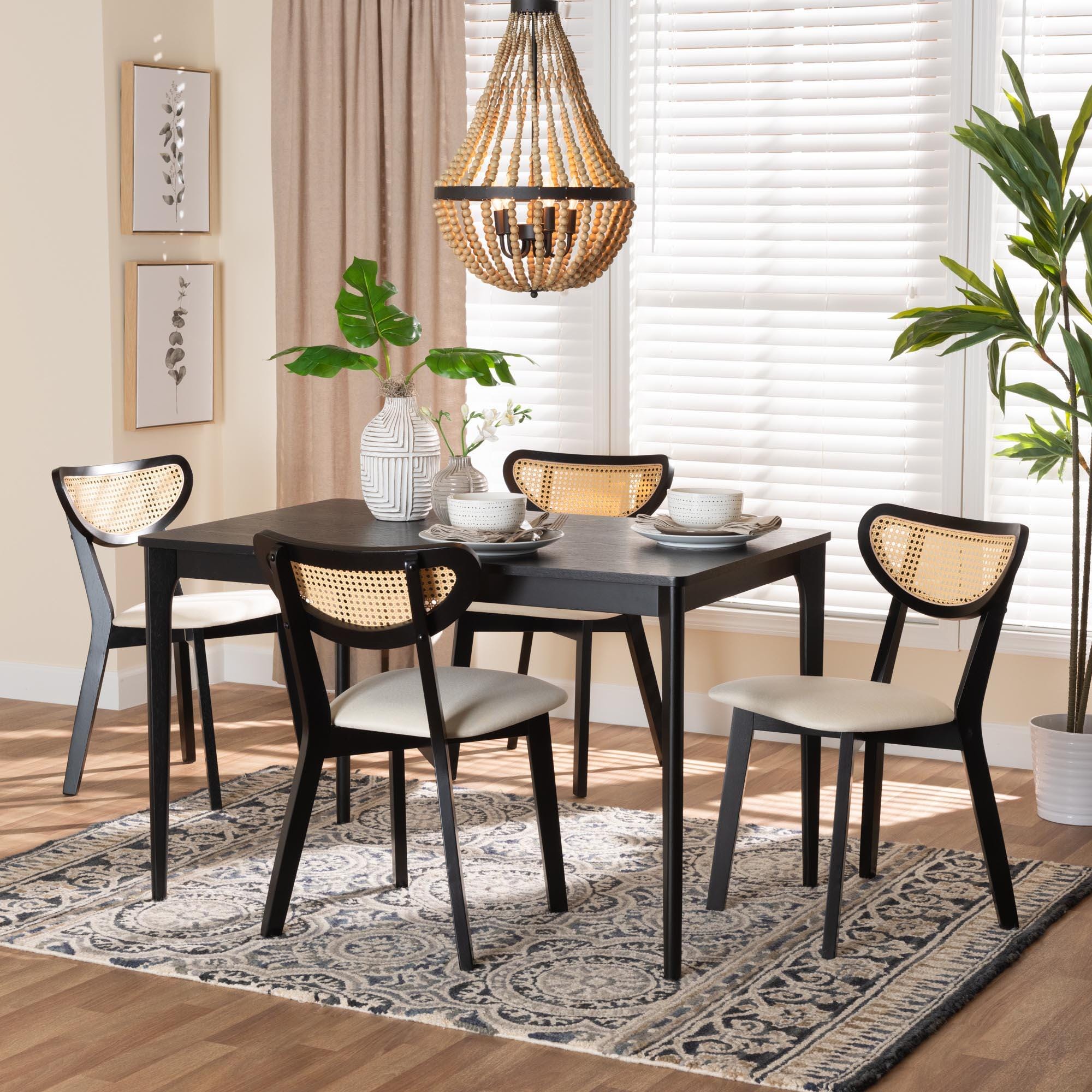Click here for Baxton Studio Dannell Dining Table and 4 Crescent... prices