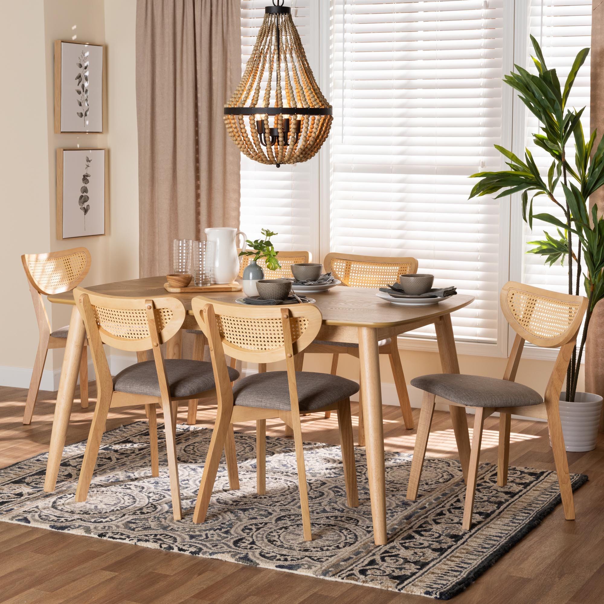 Click here for Baxton Studio Dannell Dining Table and 6 Chairs  G... prices