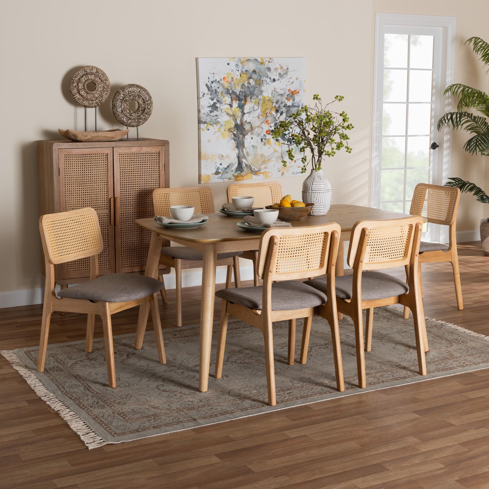 Click here for Baxton Studio Dannon Dining Table and 6 Chairs  Gr... prices