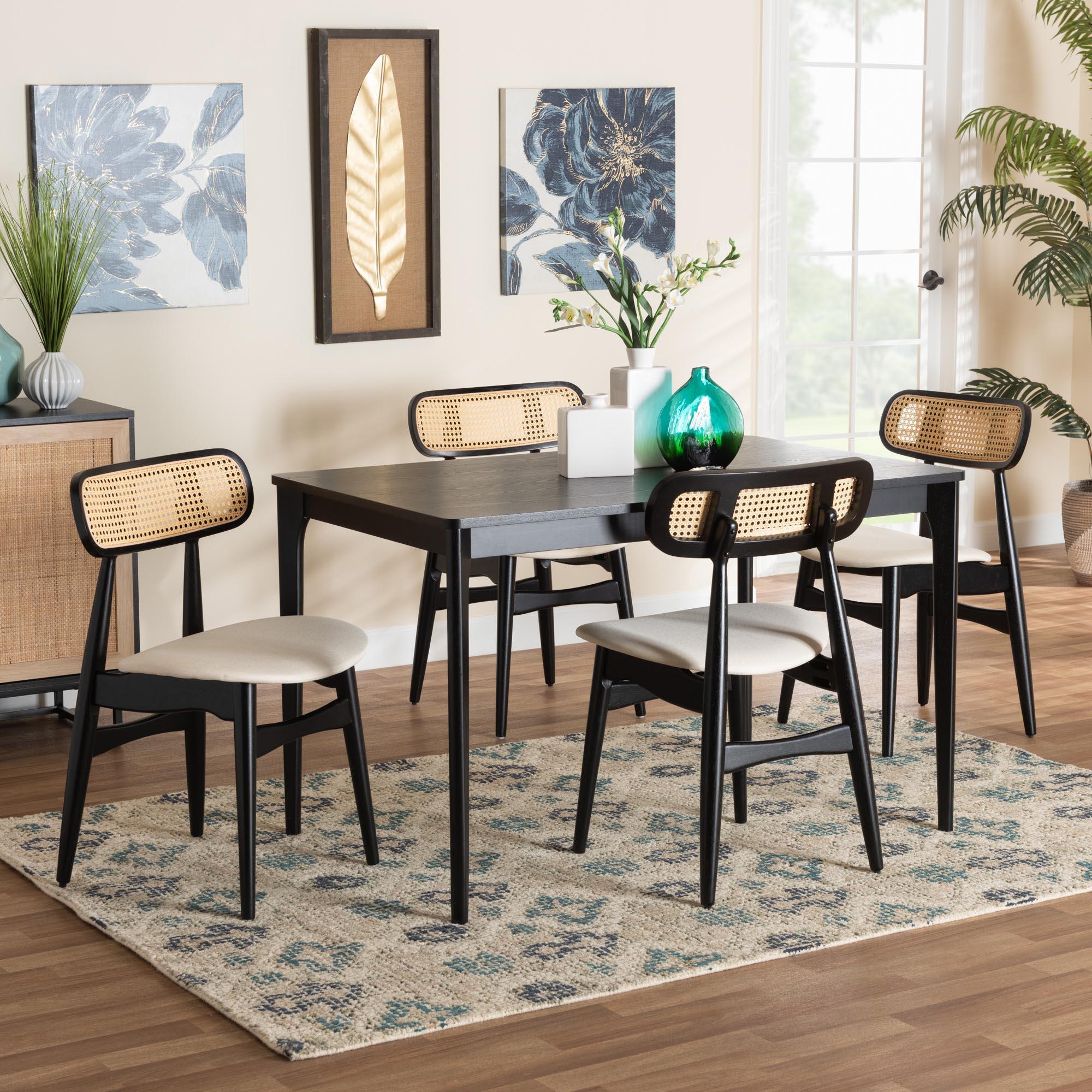 Click here for Baxton Studio Tarana Dining Table and 4 Chairs  Cr... prices
