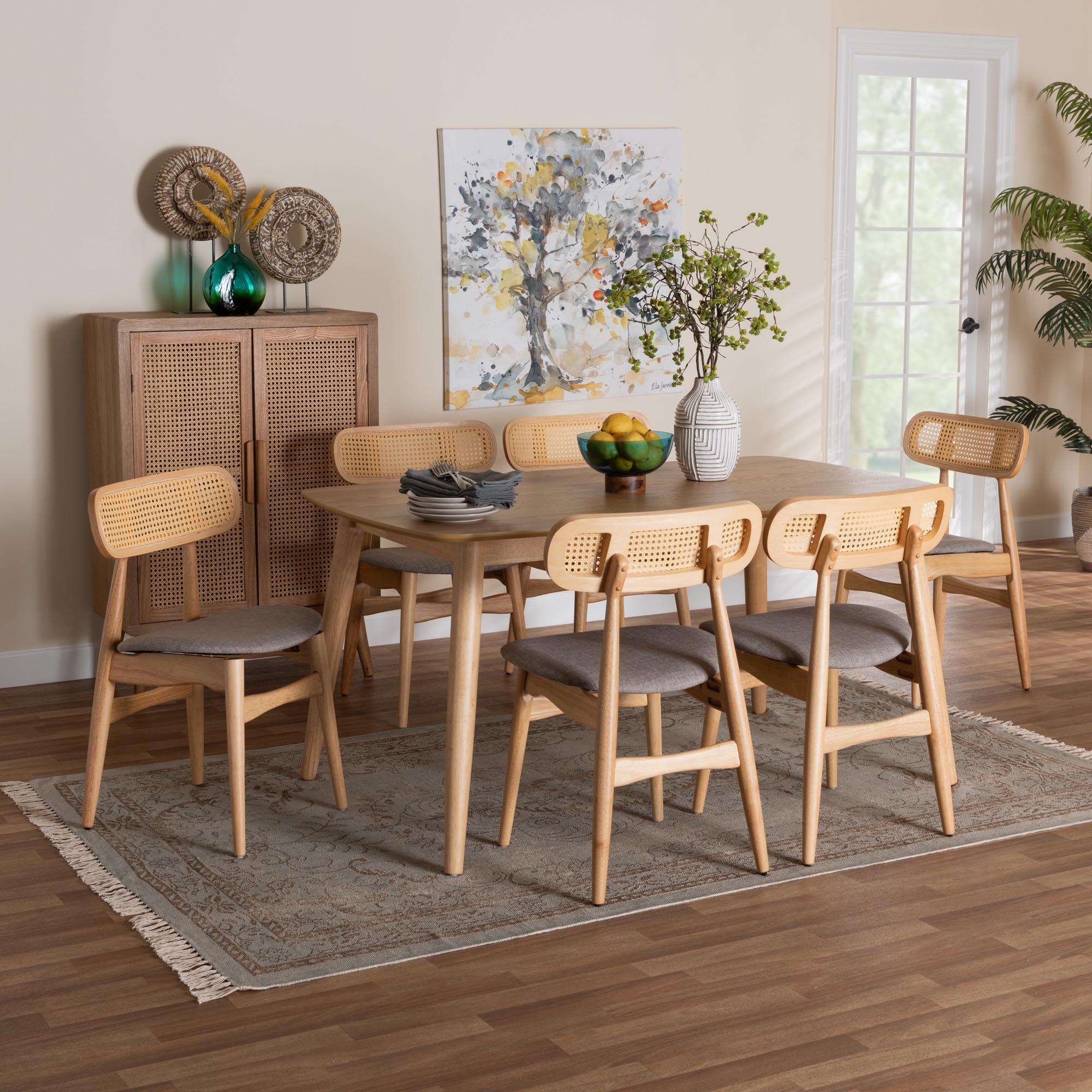 Click here for Baxton Studio Tarana Dining Table and 6 Chairs  Gr... prices