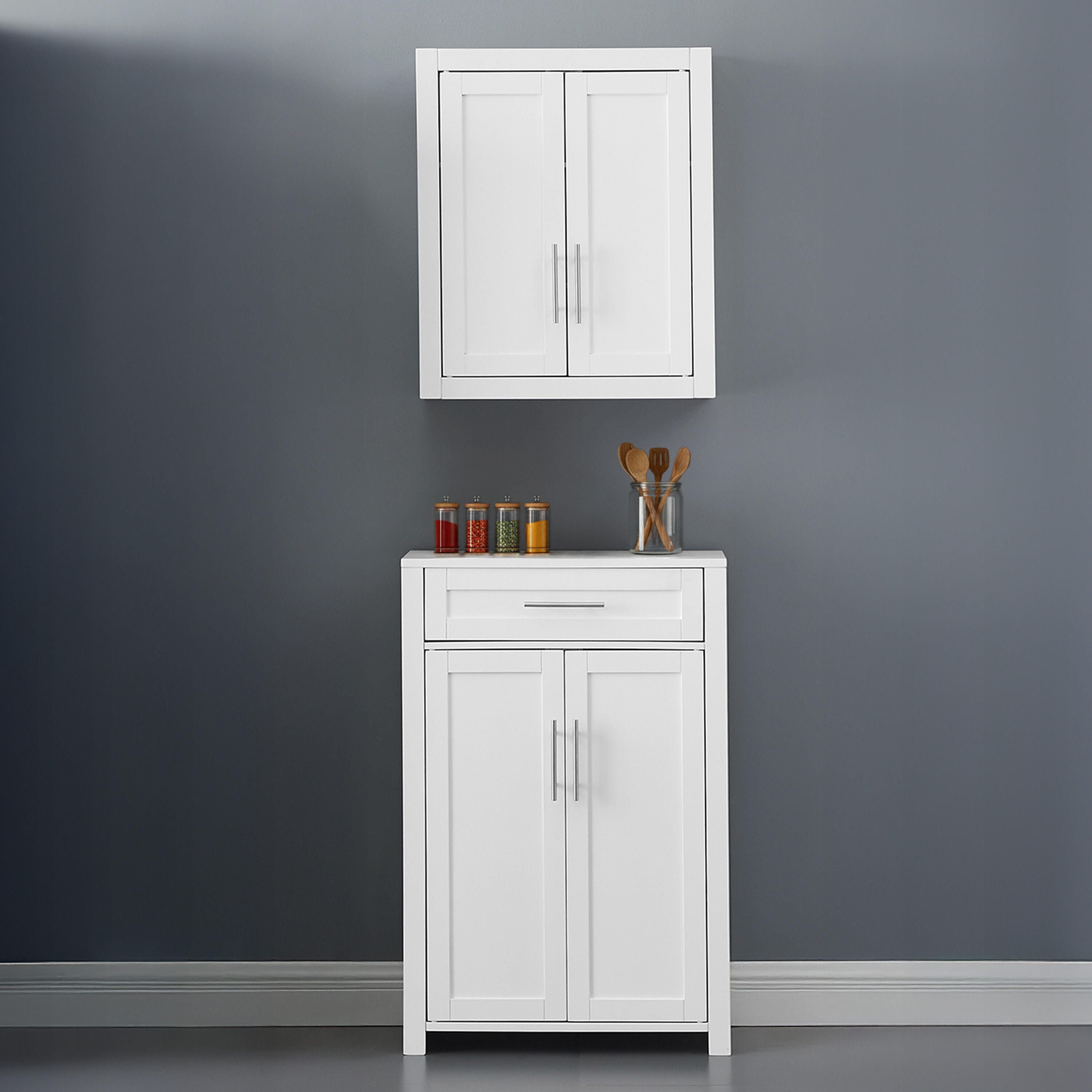 Click here for Crosley Furniture Savannah 2-Piece Pantry Set  Whi... prices