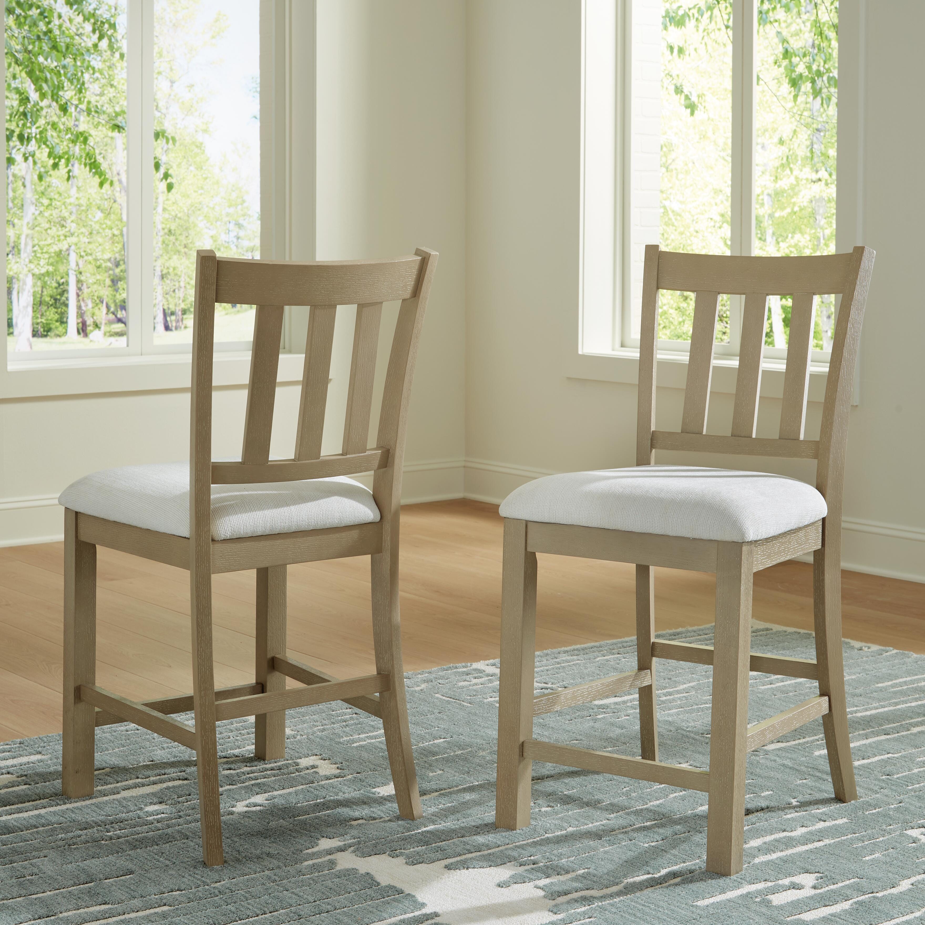 Click here for Calmoro Counter Height Barstool  Off White/Gray prices