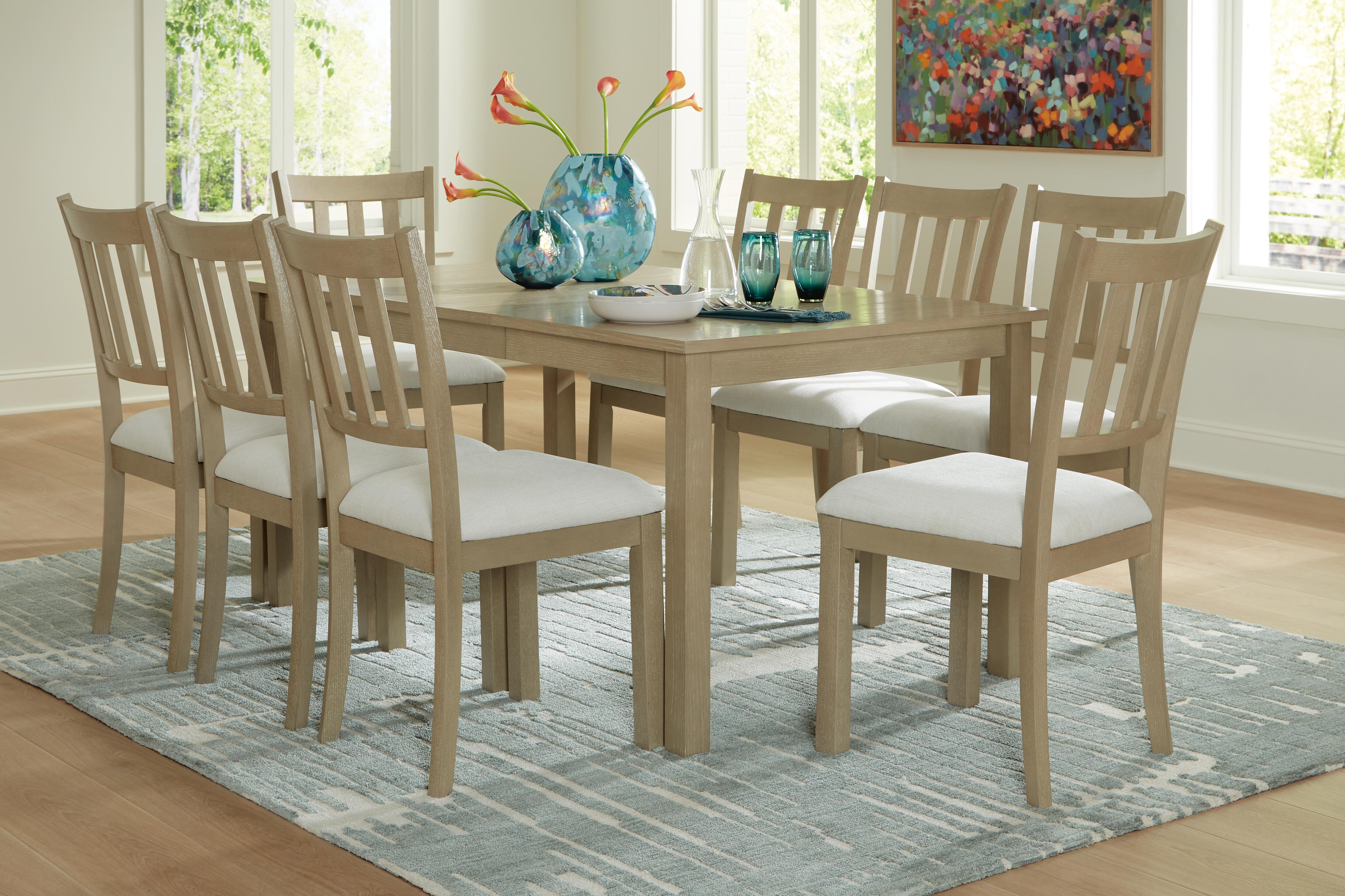 Click here for Calmoro Dining Table and 8 Chairs  Gray prices