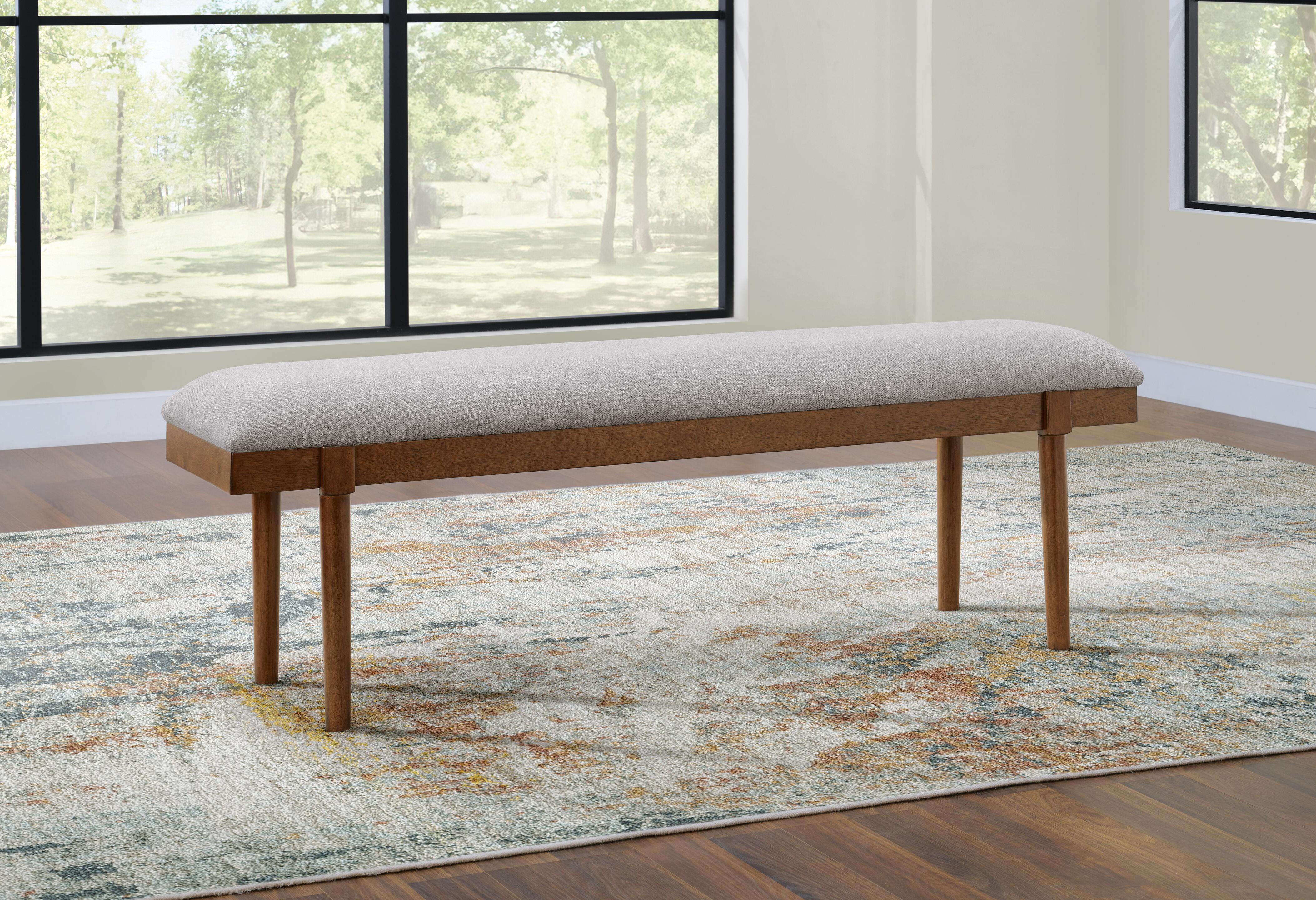 Click here for Lyncott 59 Upholstered Dining Bench  Gray/Brown prices