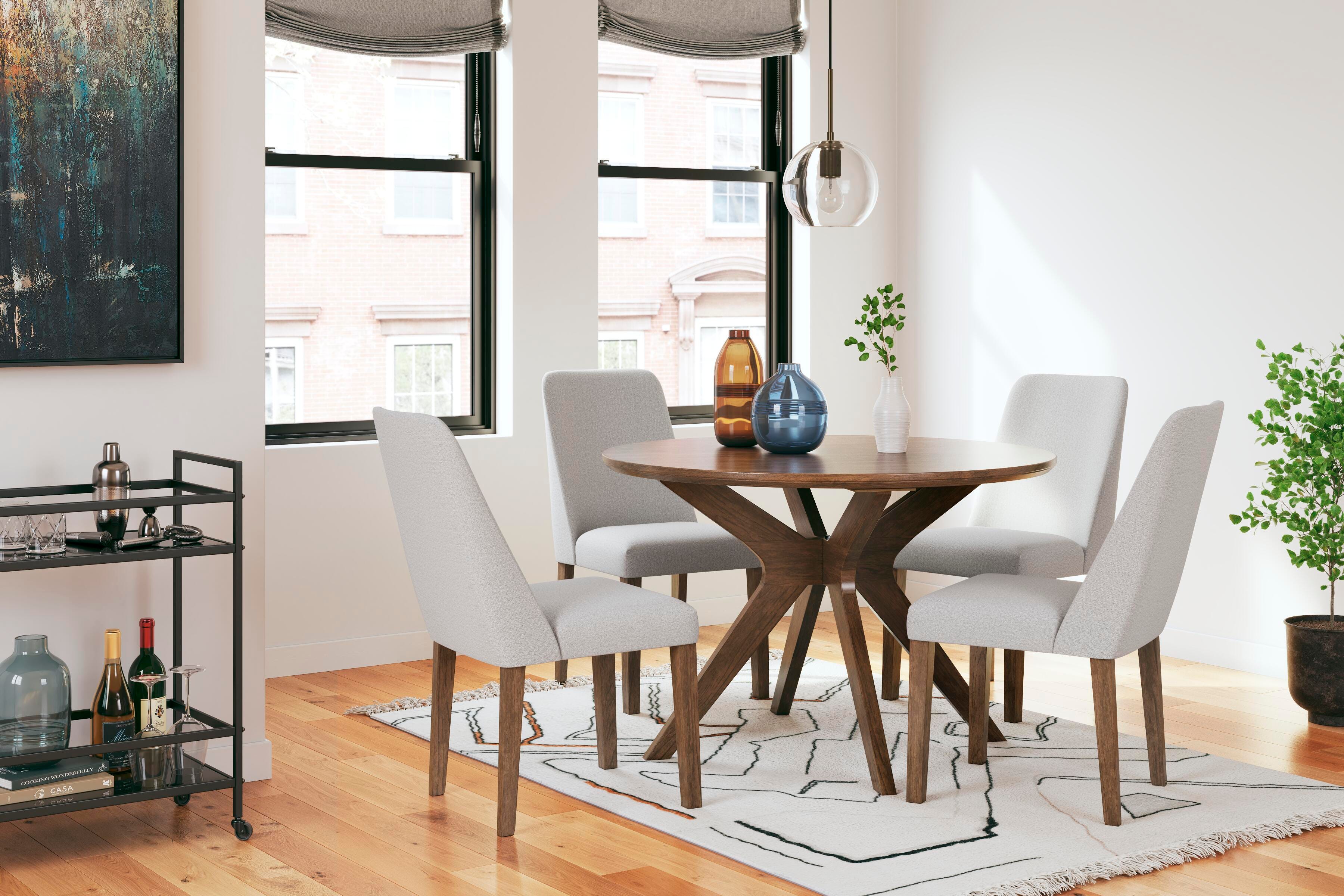 Click here for Lyncott Dining Table and 4 Chairs  Gray/Brown prices