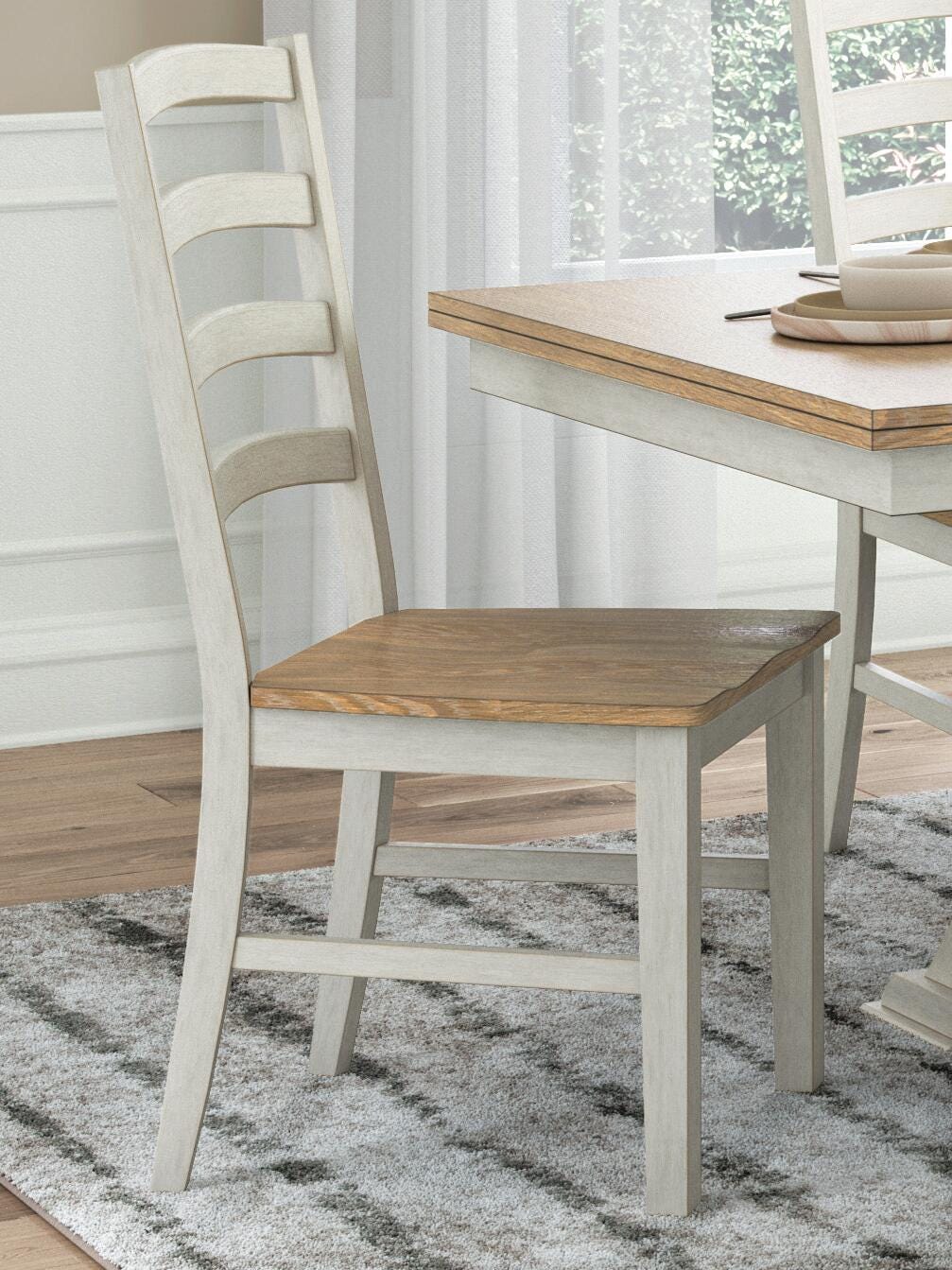Click here for Westlinport Dining Chair  Antique White/Natural prices