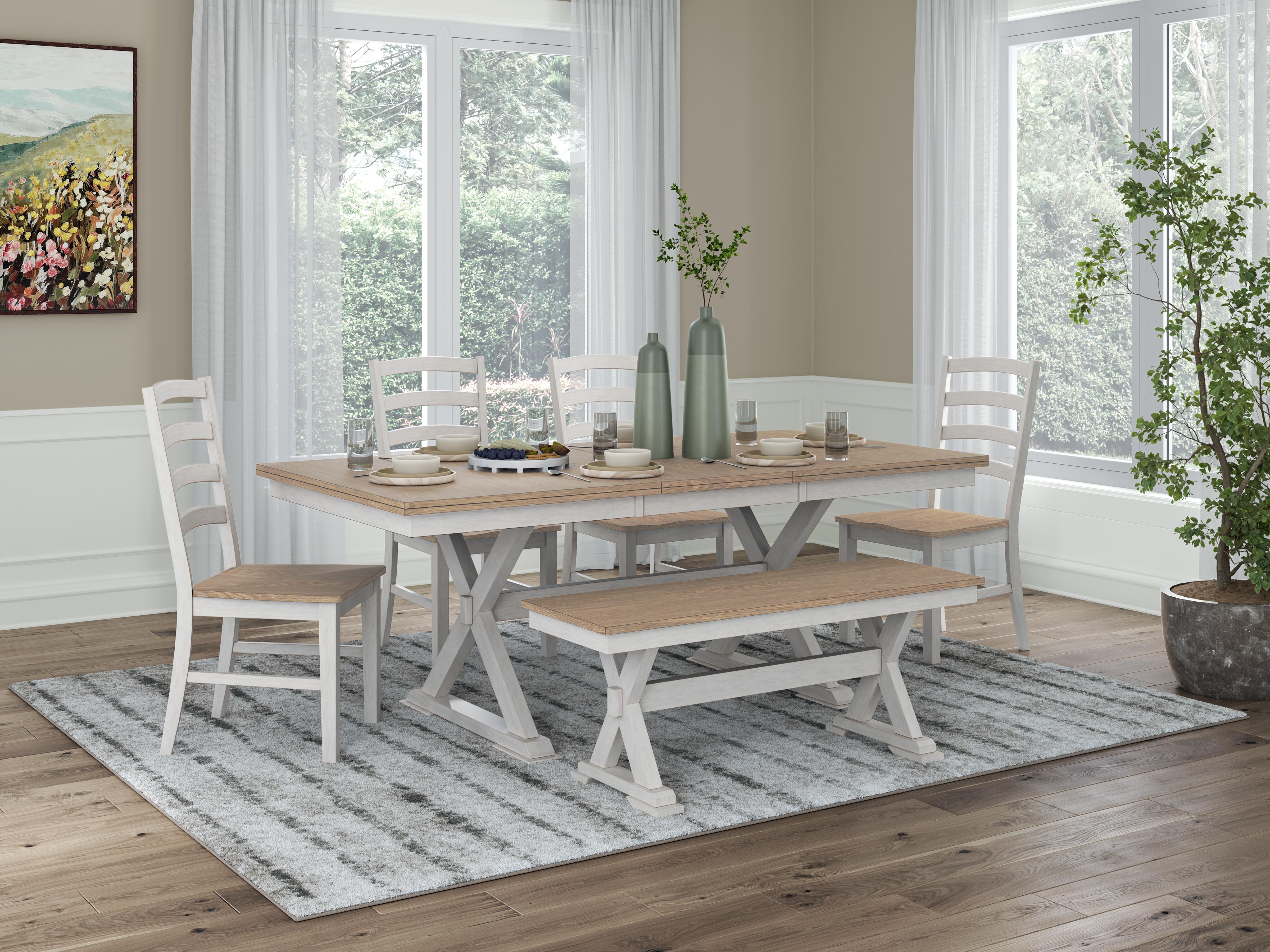 Click here for Westlinport Dining Table and 4 Chairs and Bench  A... prices
