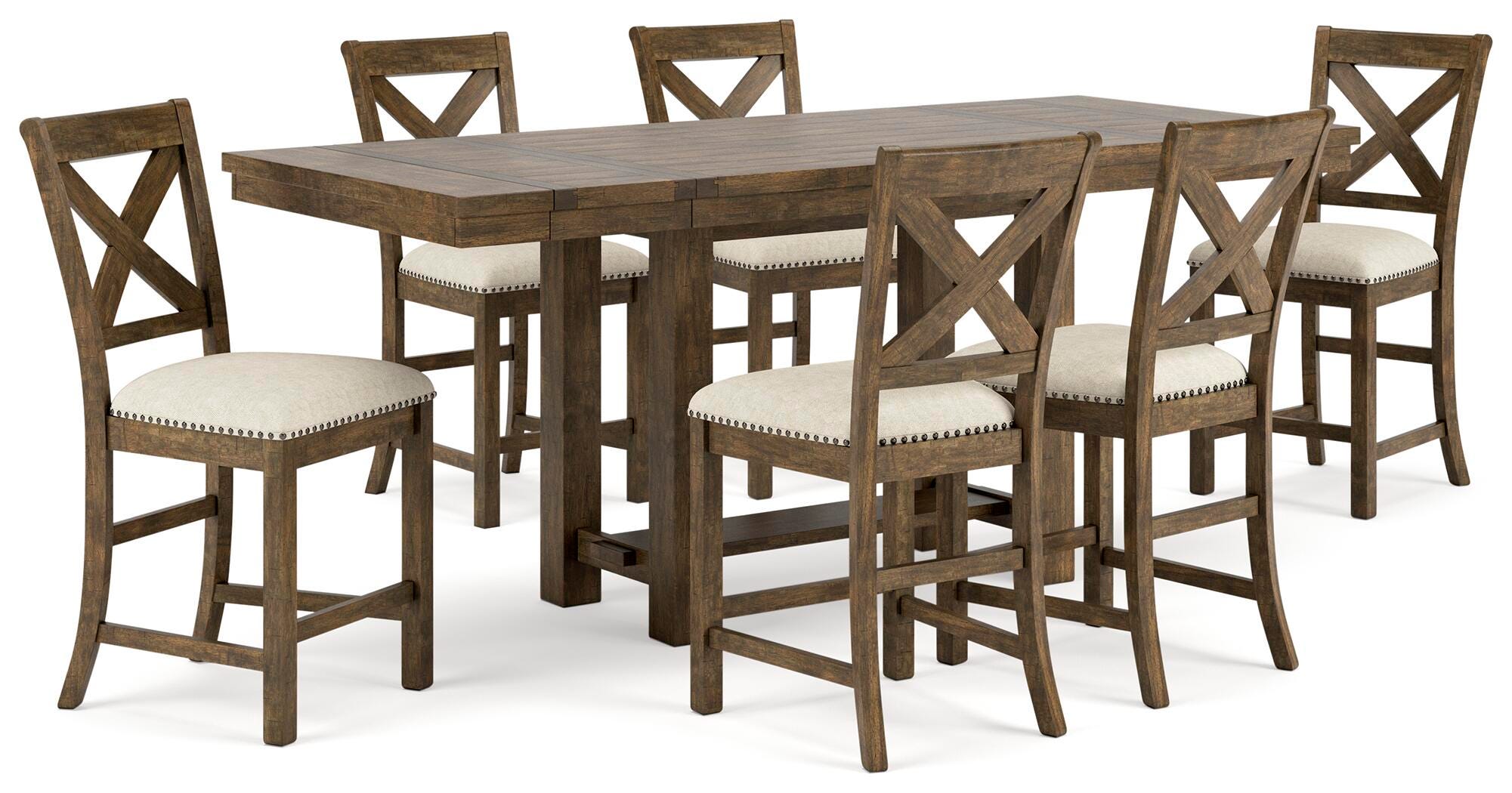 Click here for Moriville Counter Height Dining Table and 6 Barsto... prices