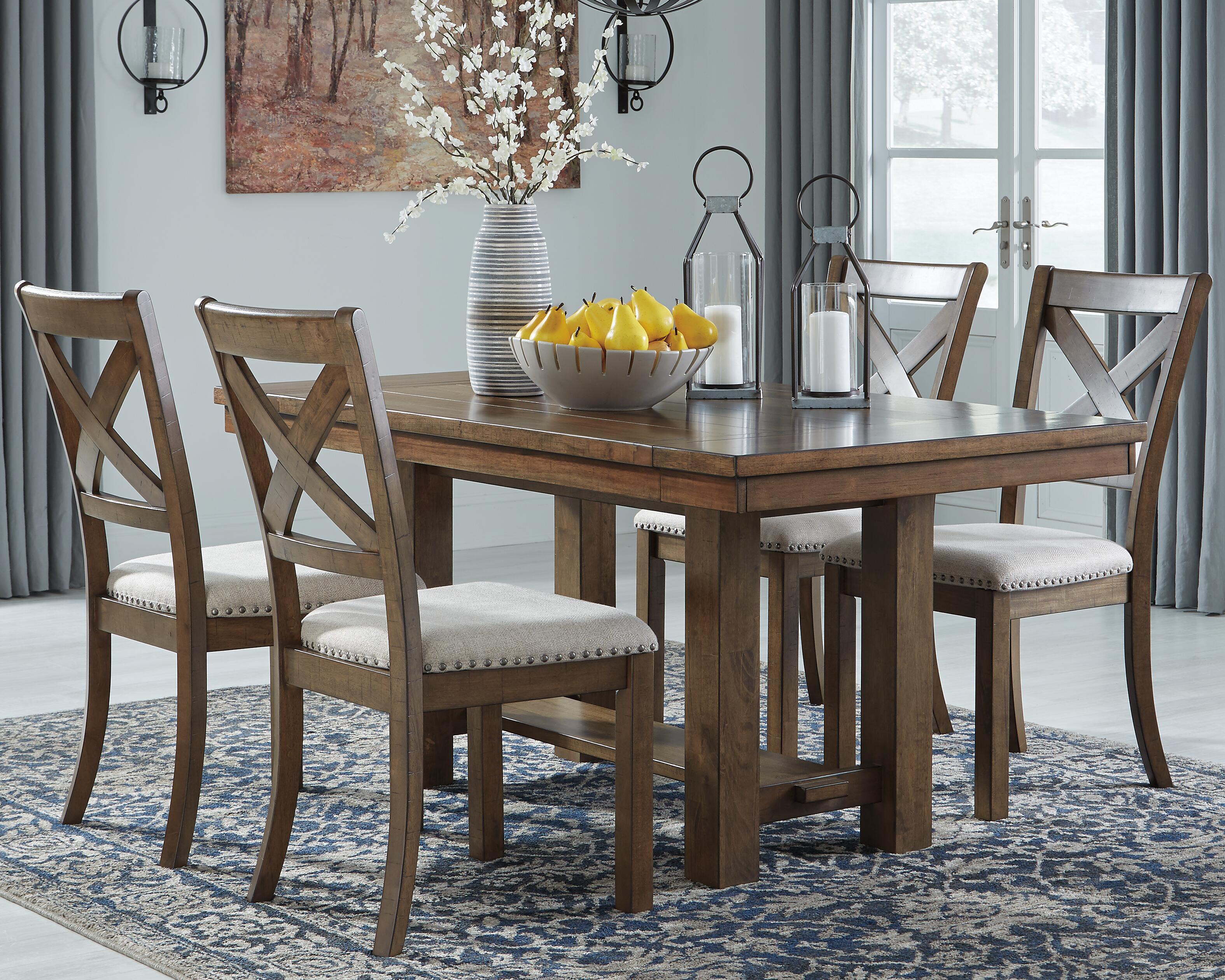 Click here for Moriville Dining Table and 4 Chairs  Grayish Brown prices