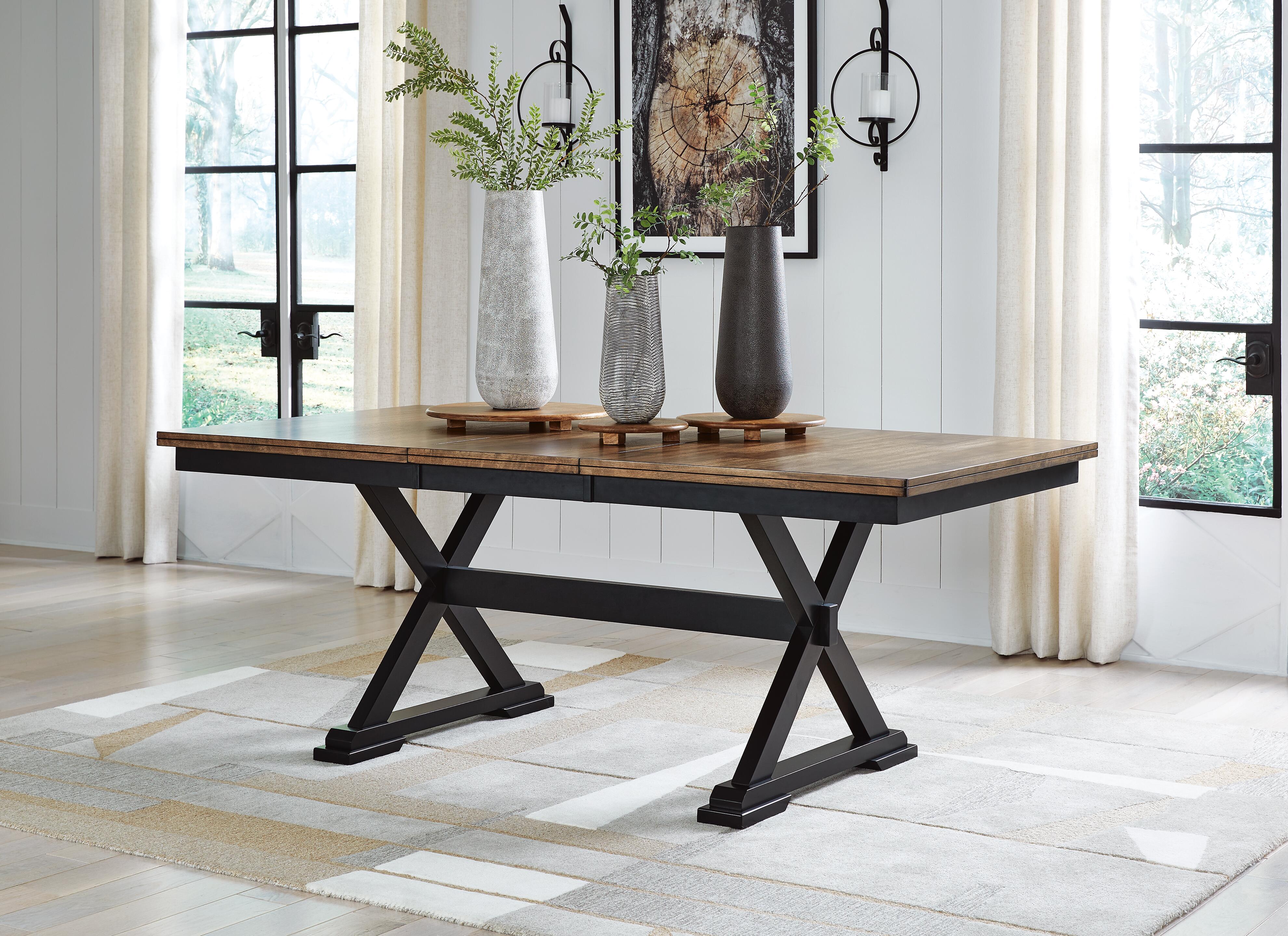 Click here for Wildenauer 60-78 Extendable Dining Table  Brown/Bl... prices