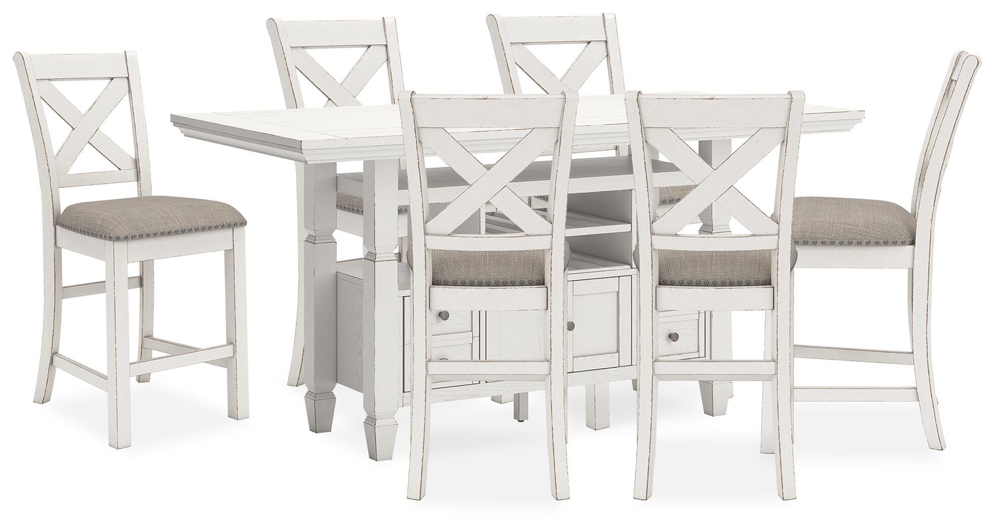 Click here for Robbinsdale Counter Height Dining Table and 6 Bars... prices