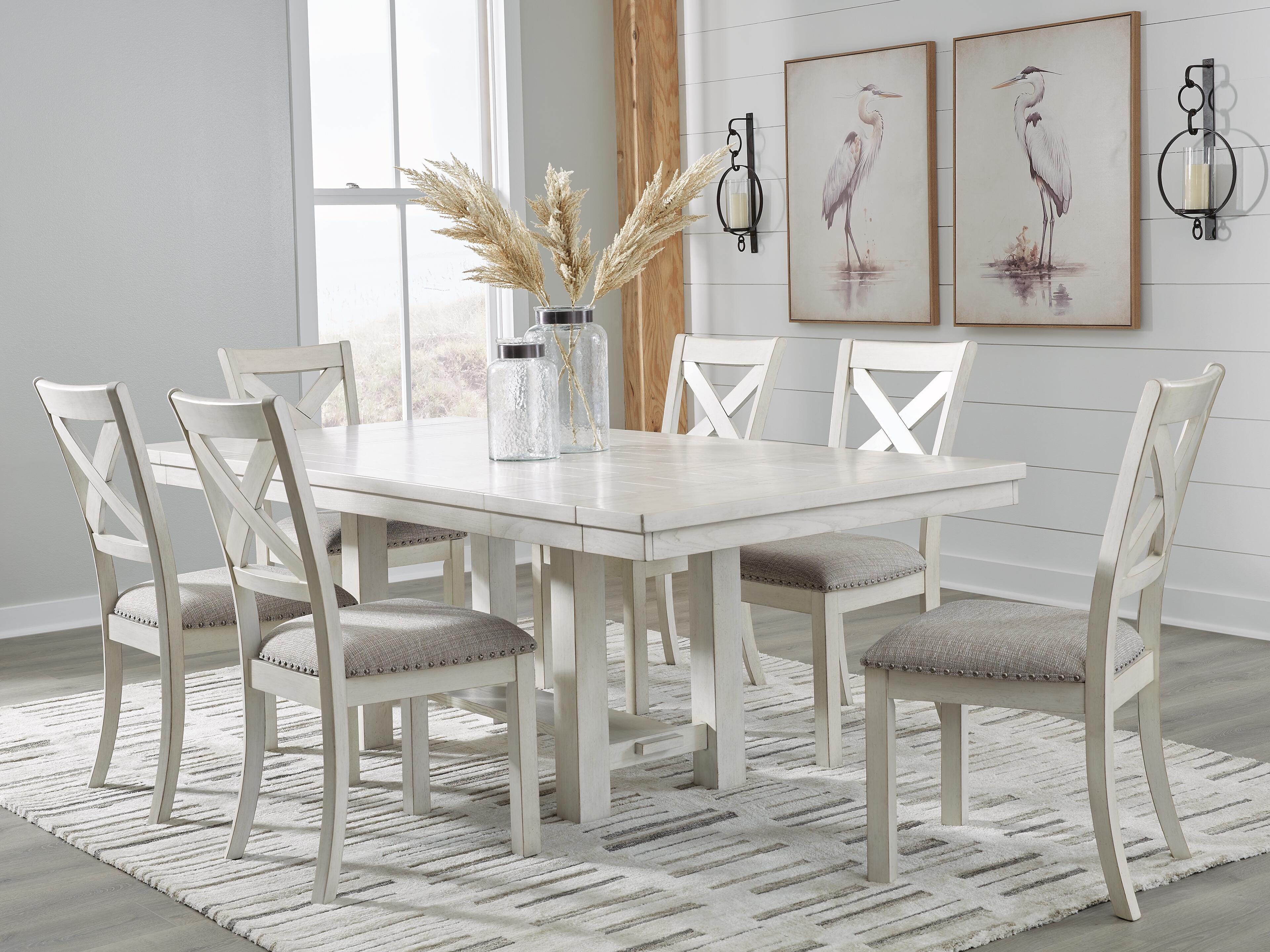 Click here for Robbinsdale Dining Table and 6 Chairs  Antique Whi... prices