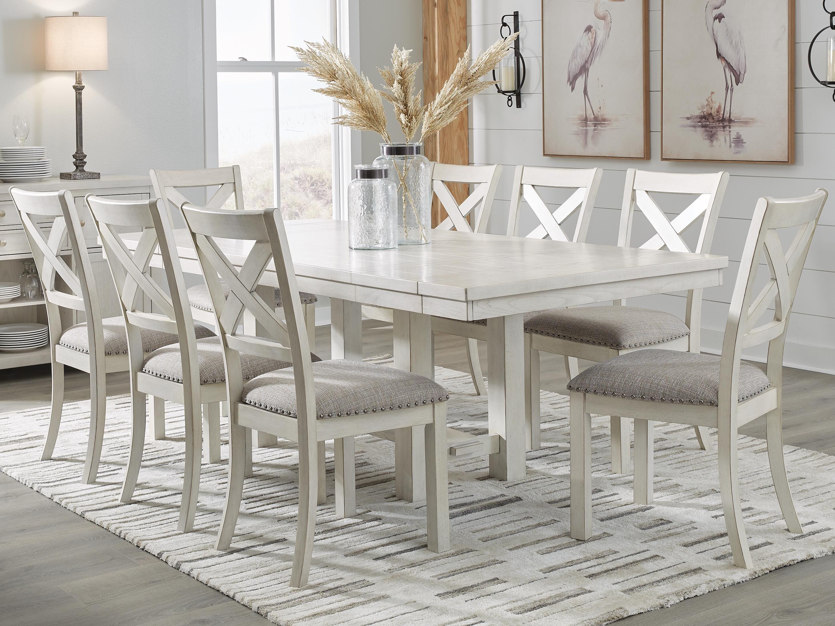 Click here for Robbinsdale Dining Table and 8 Chairs  Antique Whi... prices
