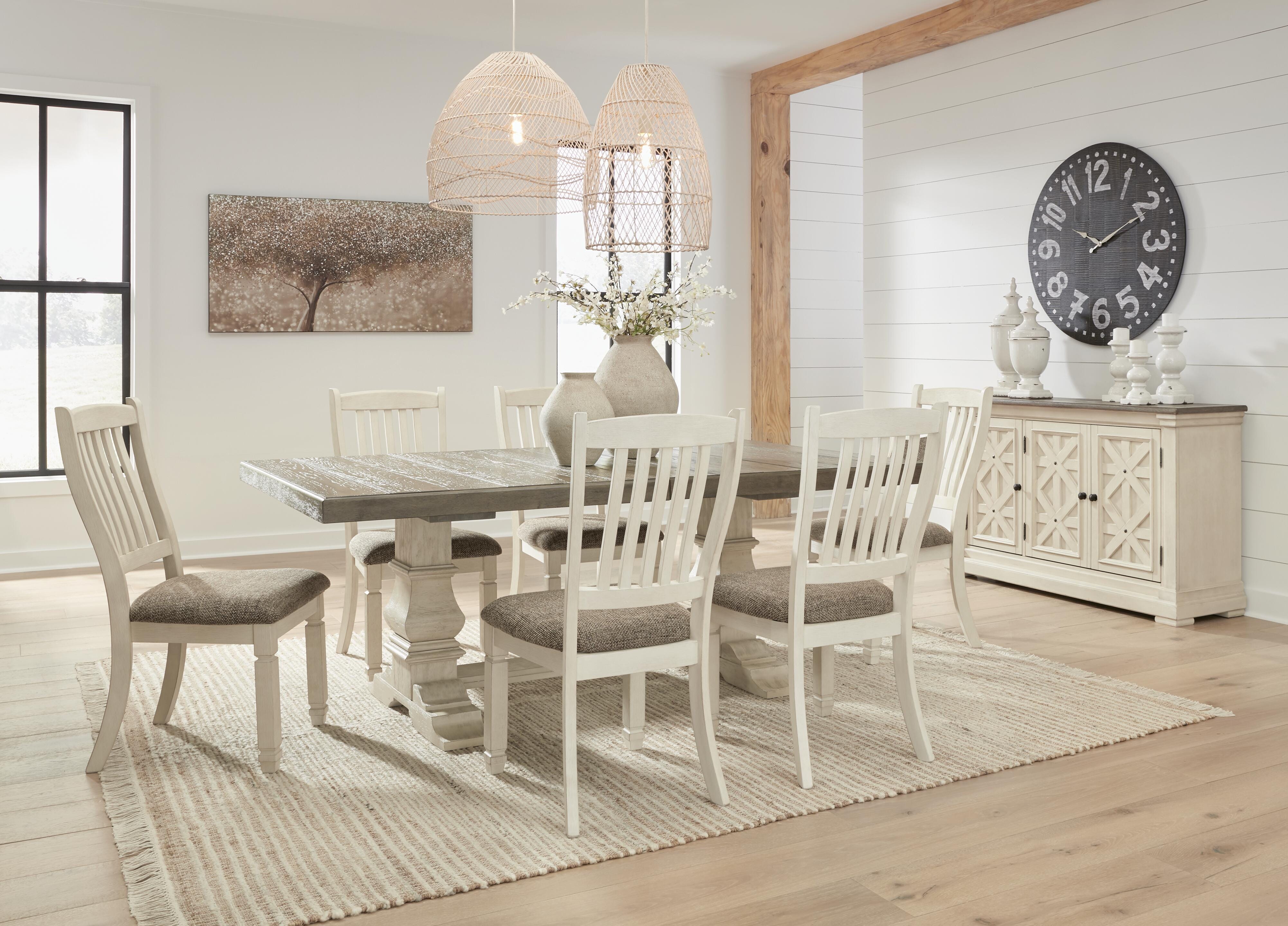 Click here for Bolanburg Dining Table and 6 Chairs with Storage... prices