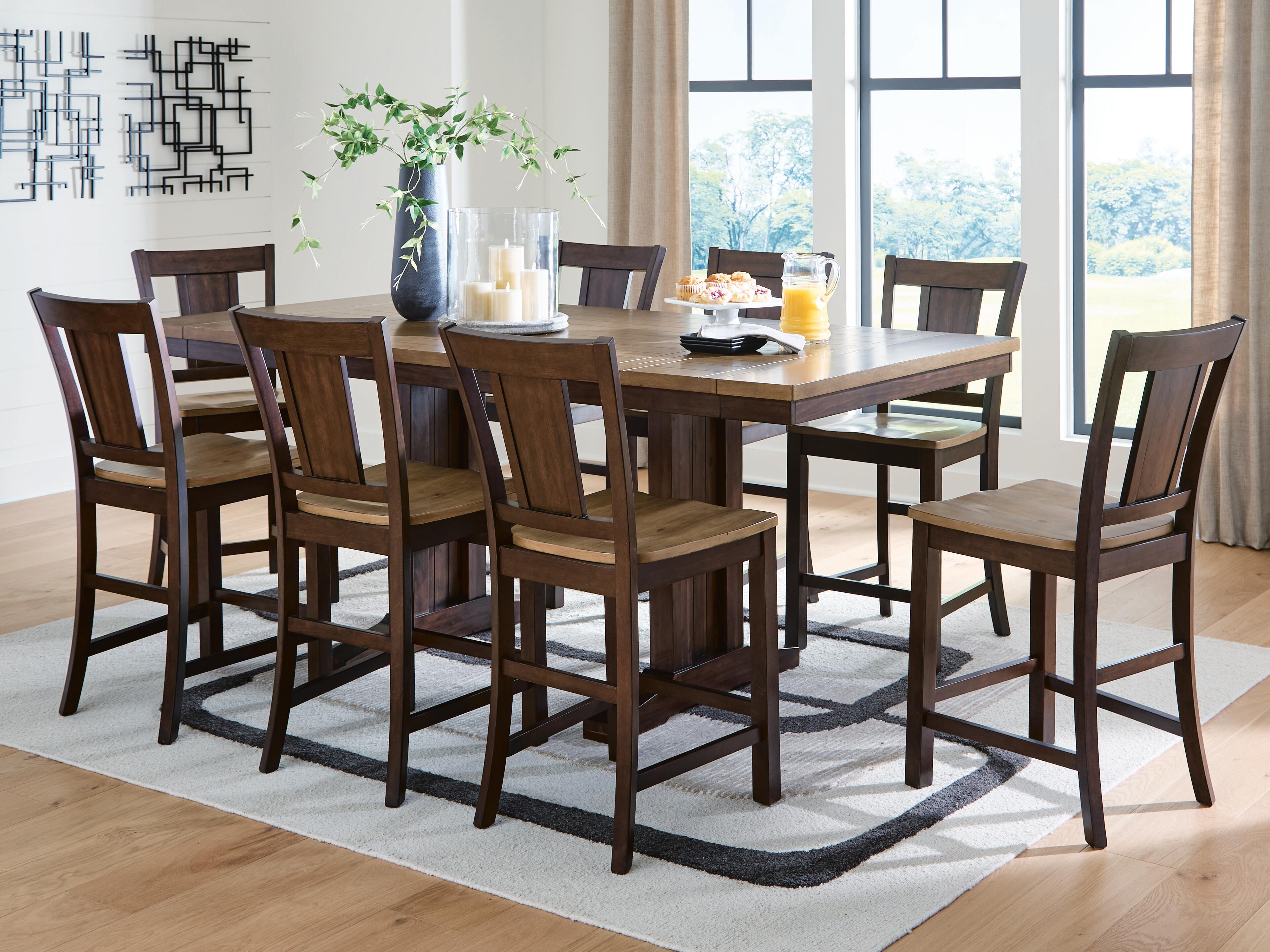 Click here for Anixburg Counter Height Dining Table and 8 Barstoo... prices