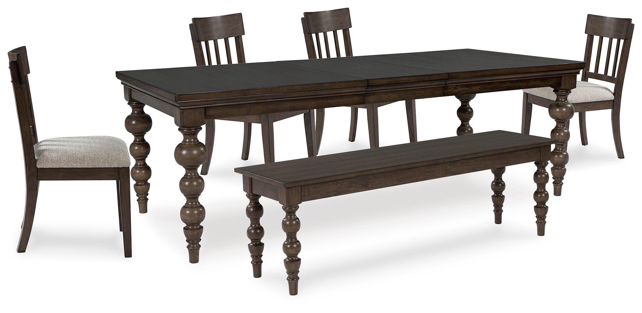 Click here for Veramond Dining Table and 4 Chairs and Bench  Dark... prices