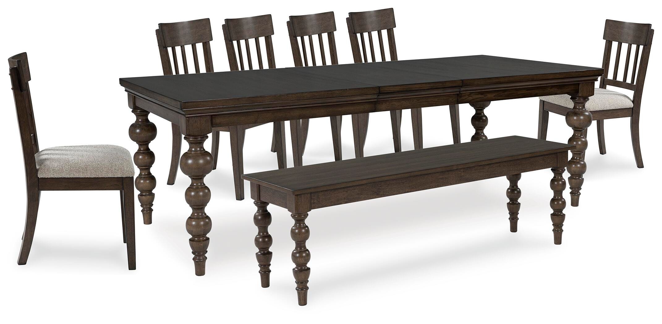 Click here for Veramond Dining Table and 6 Chairs and Bench  Dark... prices